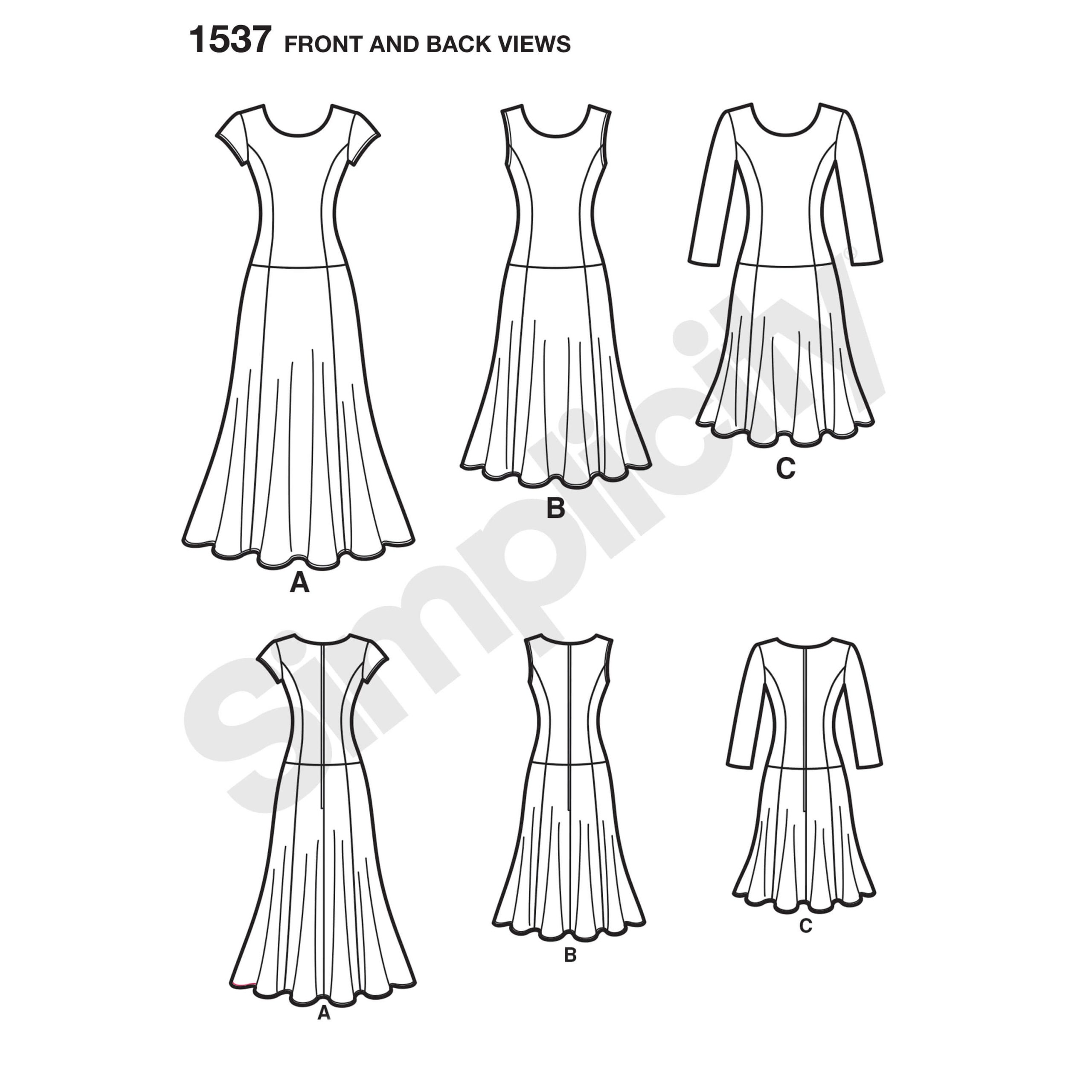 Simplicity Sewing Pattern 1537 Misses’ and Plus Size Amazing Fit Dress ...