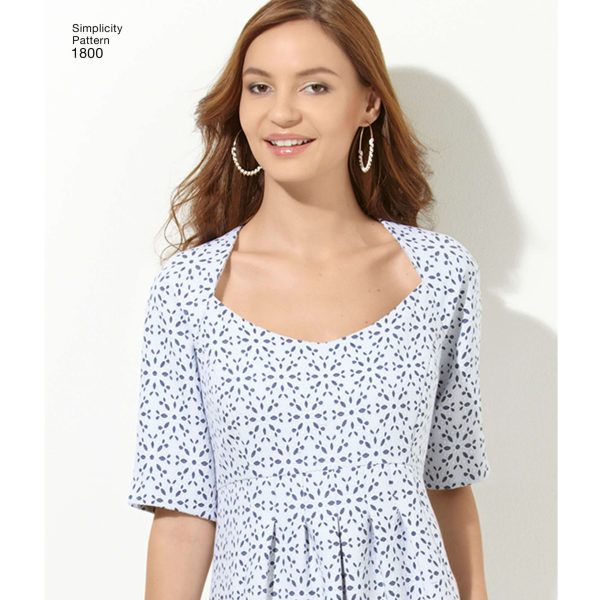 Simplicity Sewing Pattern 1800 Misses’ & Plus Size Amazing Fit Dresses ...