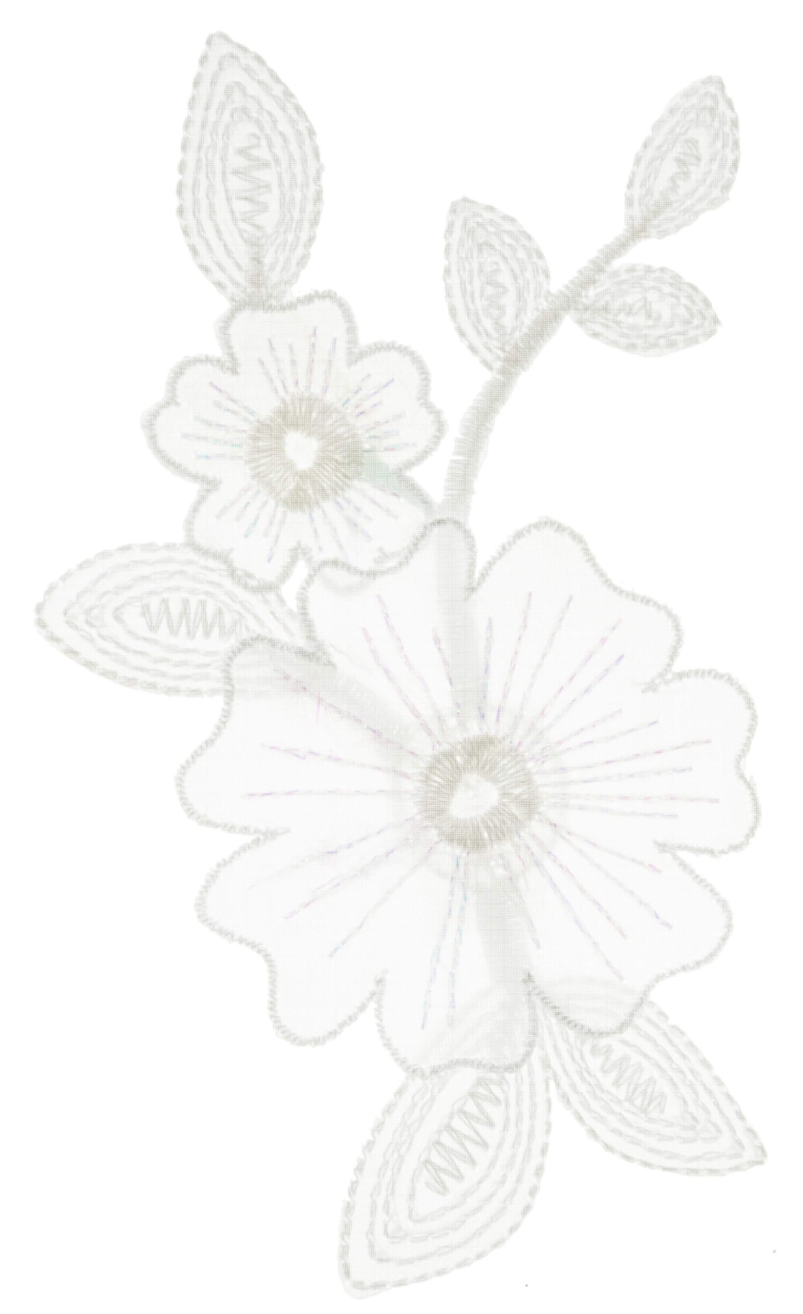 SHEER FLOWERS - WHITE - Sewdirect