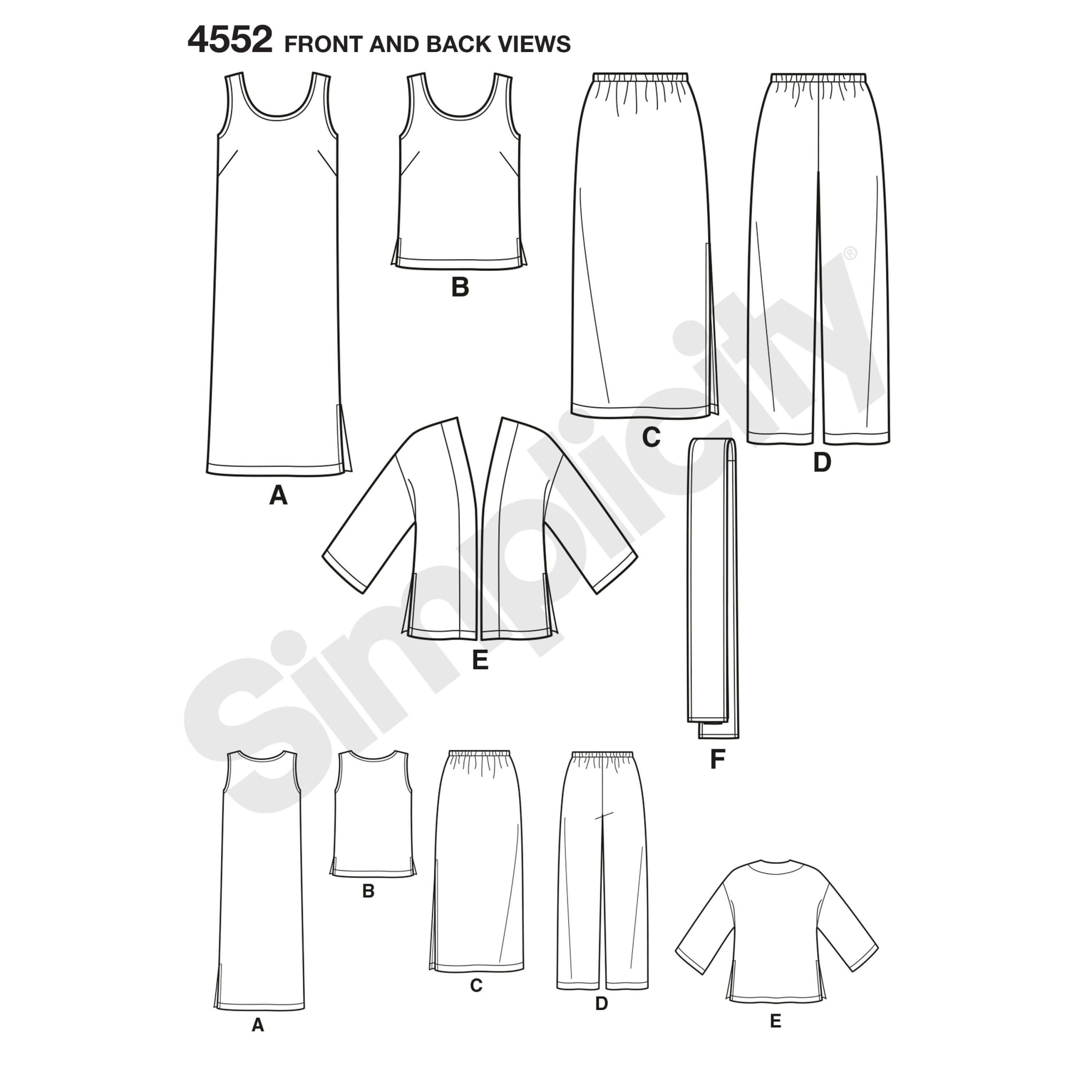 Simplicity Sewing Pattern 4552 Misses’ & Plus Size Coordinates - Sewdirect