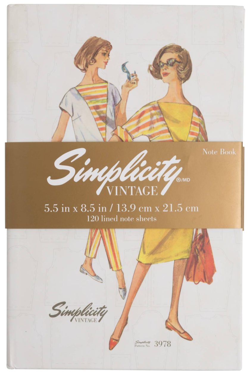 SIMPLICITY VINTAGE HARDCOVER LINED NOTEBOOK - PATTERNS 3481 3978 - Sewdirect