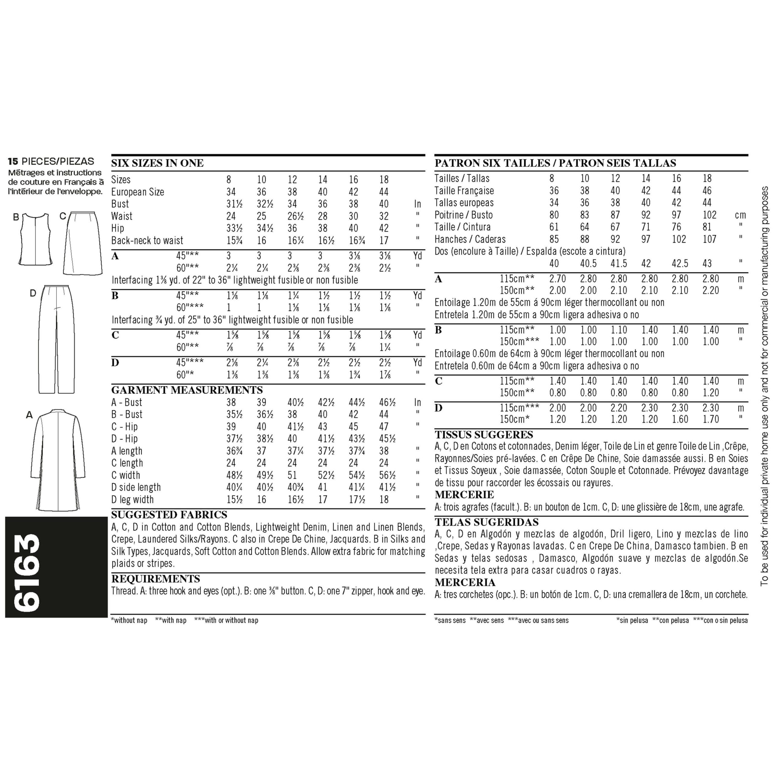 New Look Sewing Pattern N6163 Misses’ Coordinates - Sewdirect