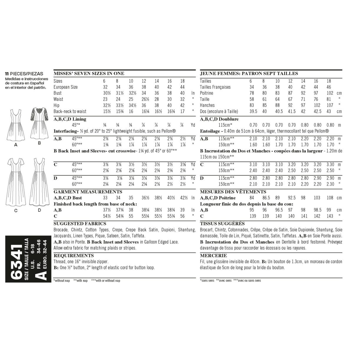 New Look Sewing Pattern N6341 Misses’ Dress in Three Lengths - Sewdirect