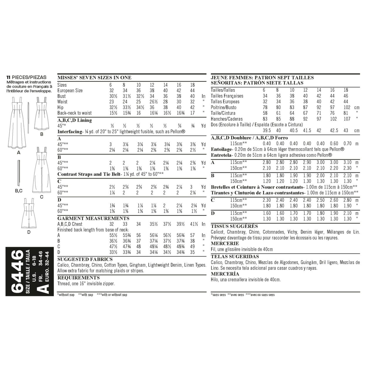 New Look Sewing Pattern N6446 Misses’ Jumpsuits and Dresses - Sewdirect