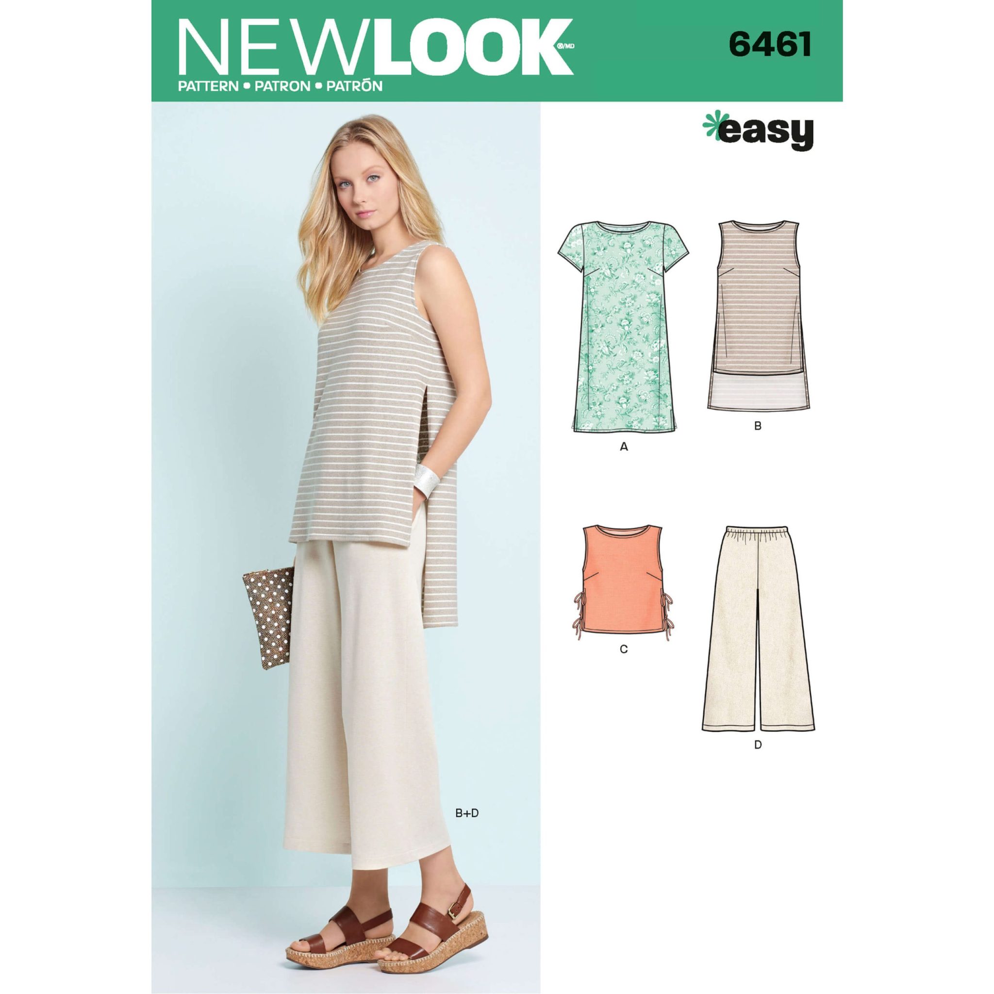 New Look Sewing Pattern N6461 Misses’ Dress, Tunic, Top and Cropped ...