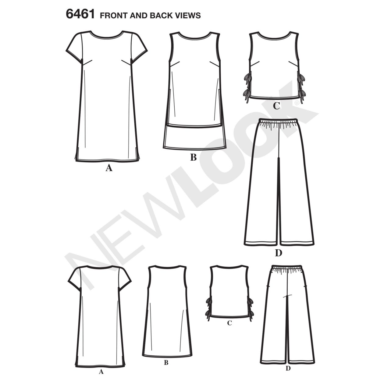 New Look Sewing Pattern N6461 Misses’ Dress, Tunic, Top and Cropped ...
