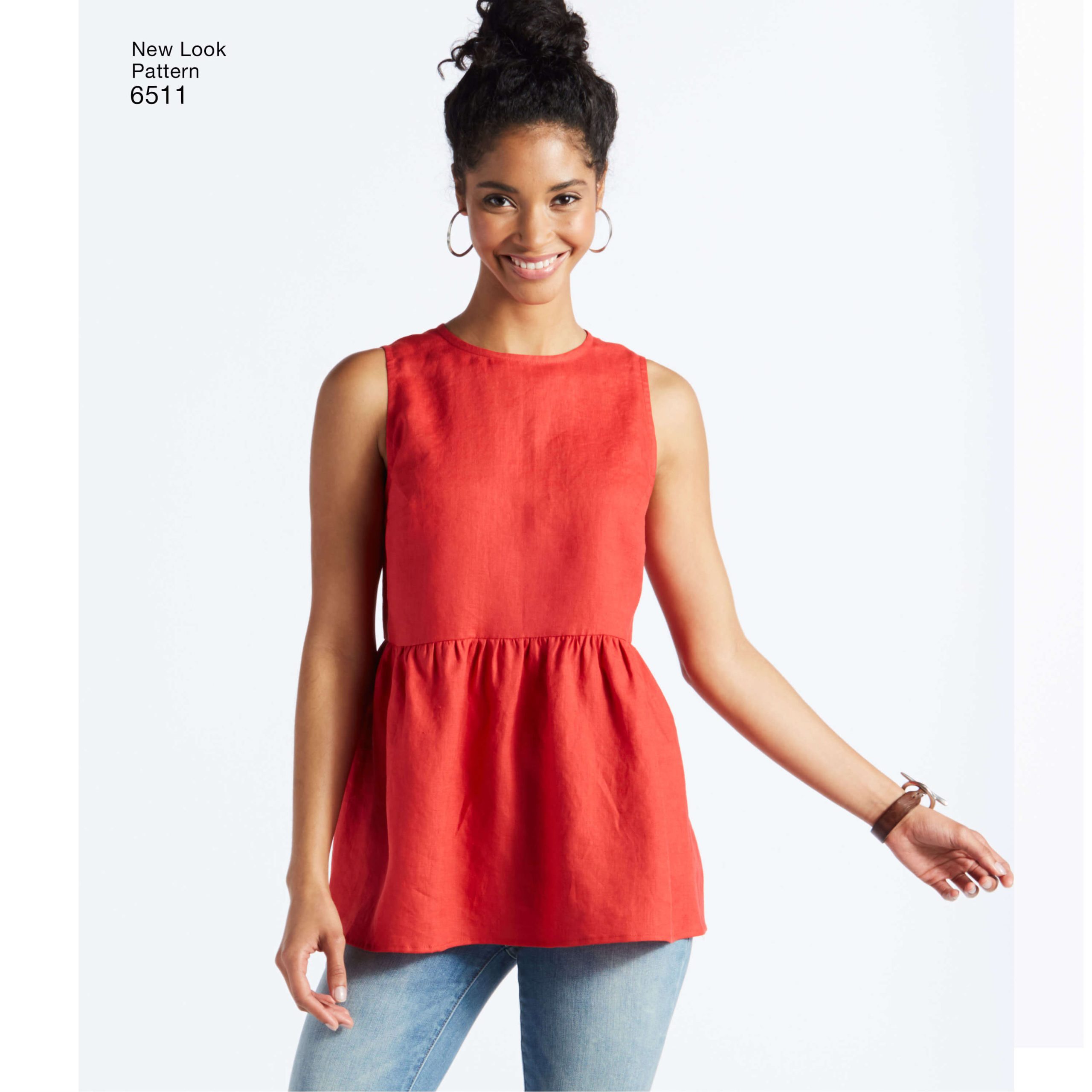 New Look Pattern 6511 Misses’ Tops With Length and Sleeve Variations ...