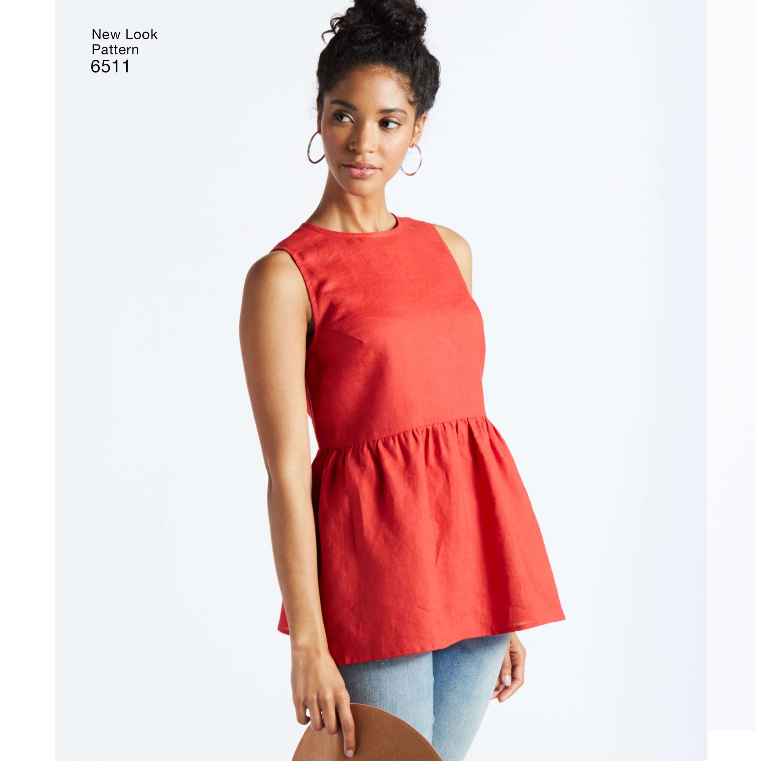 New Look Pattern 6511 Misses’ Tops With Length and Sleeve Variations ...