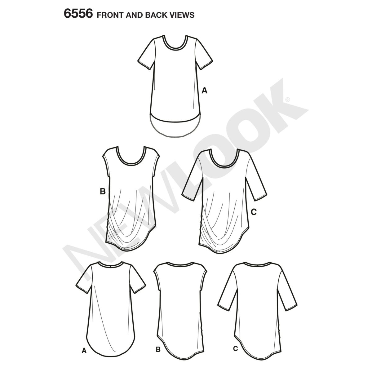 New Look Pattern 6556 Misses’ Easy Knit Tops - Sewdirect