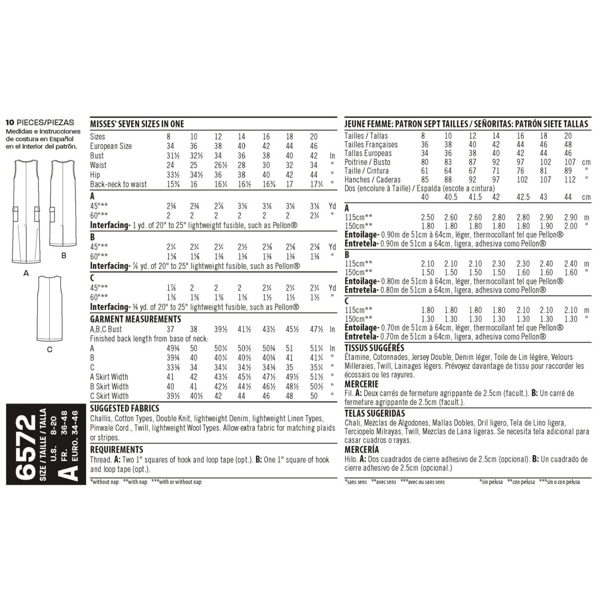 New Look Pattern 6572 Misses’ Jumper Dress - Sewdirect