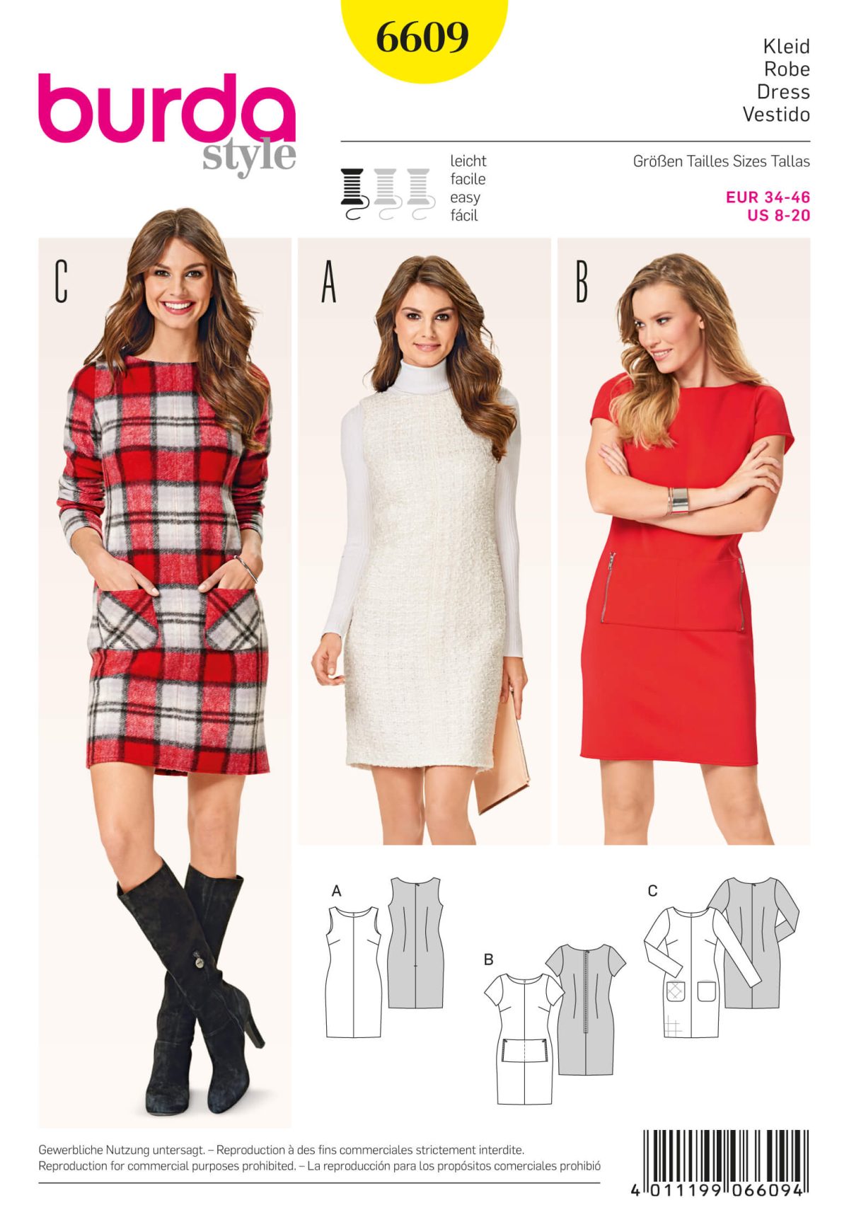 Burda Style Pattern B6609 Dress - Sewdirect