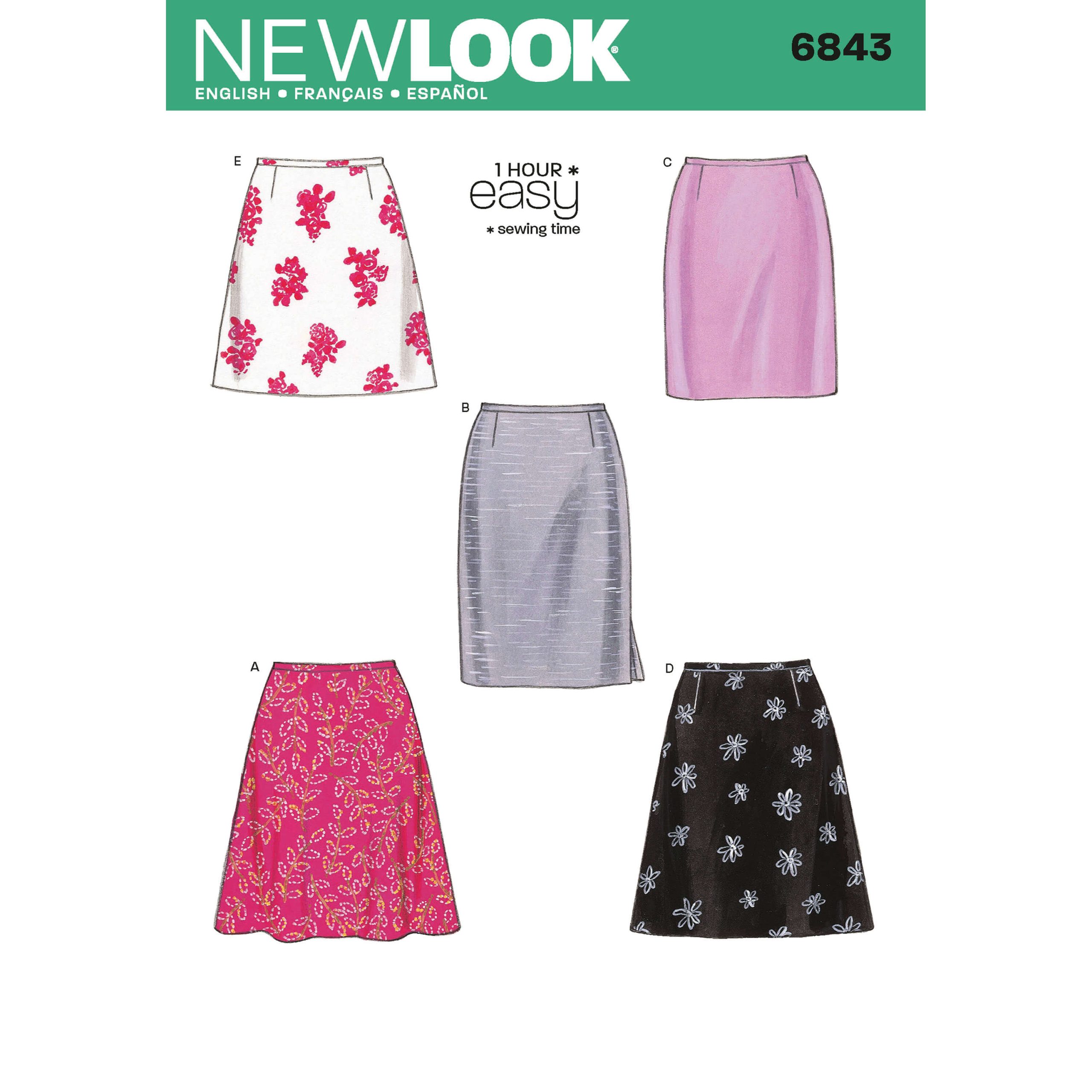 New Look Sewing Pattern N6843 Misses’ Skirts - Sewdirect