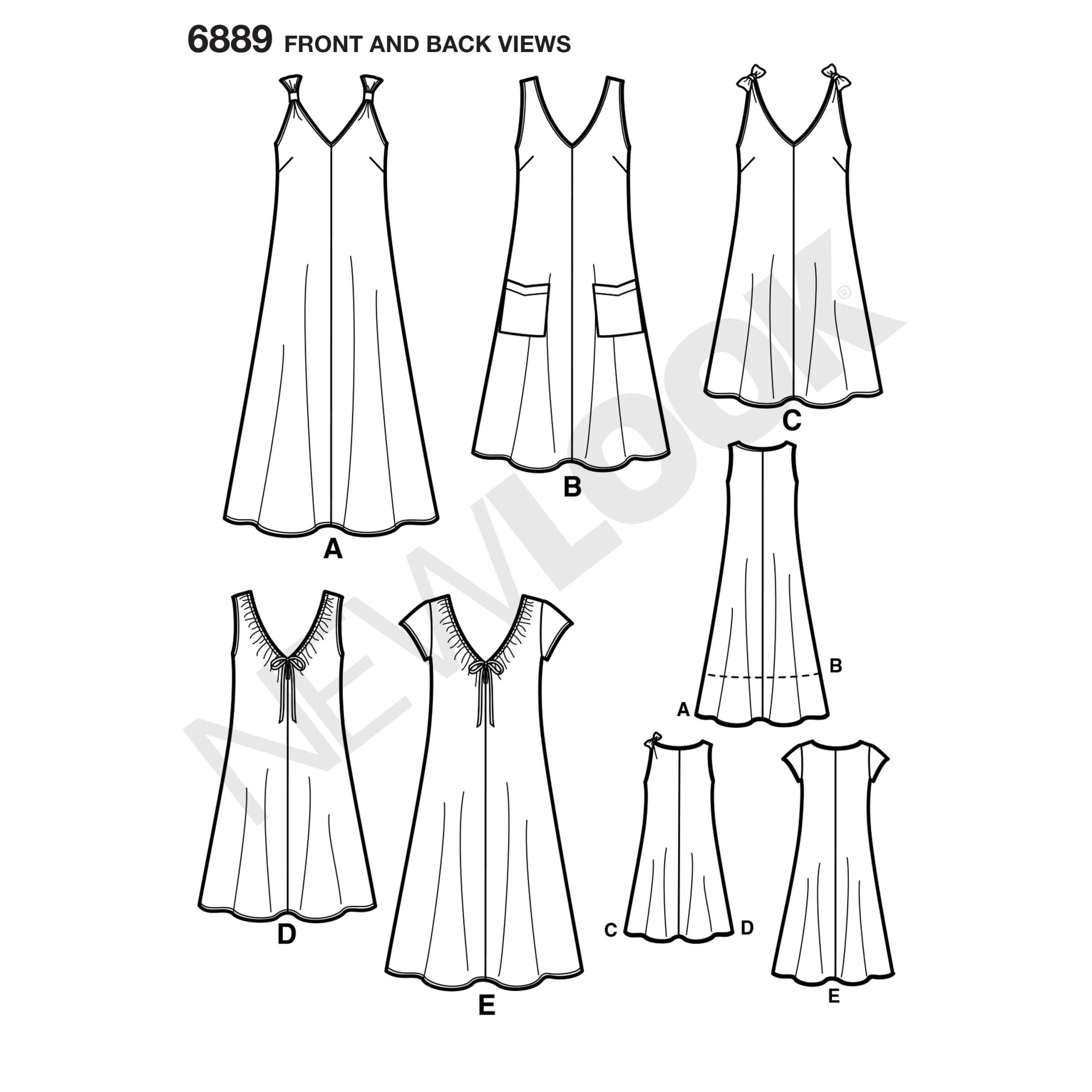 New Look Sewing Pattern N6889 Misses’ Dresses - Sewdirect