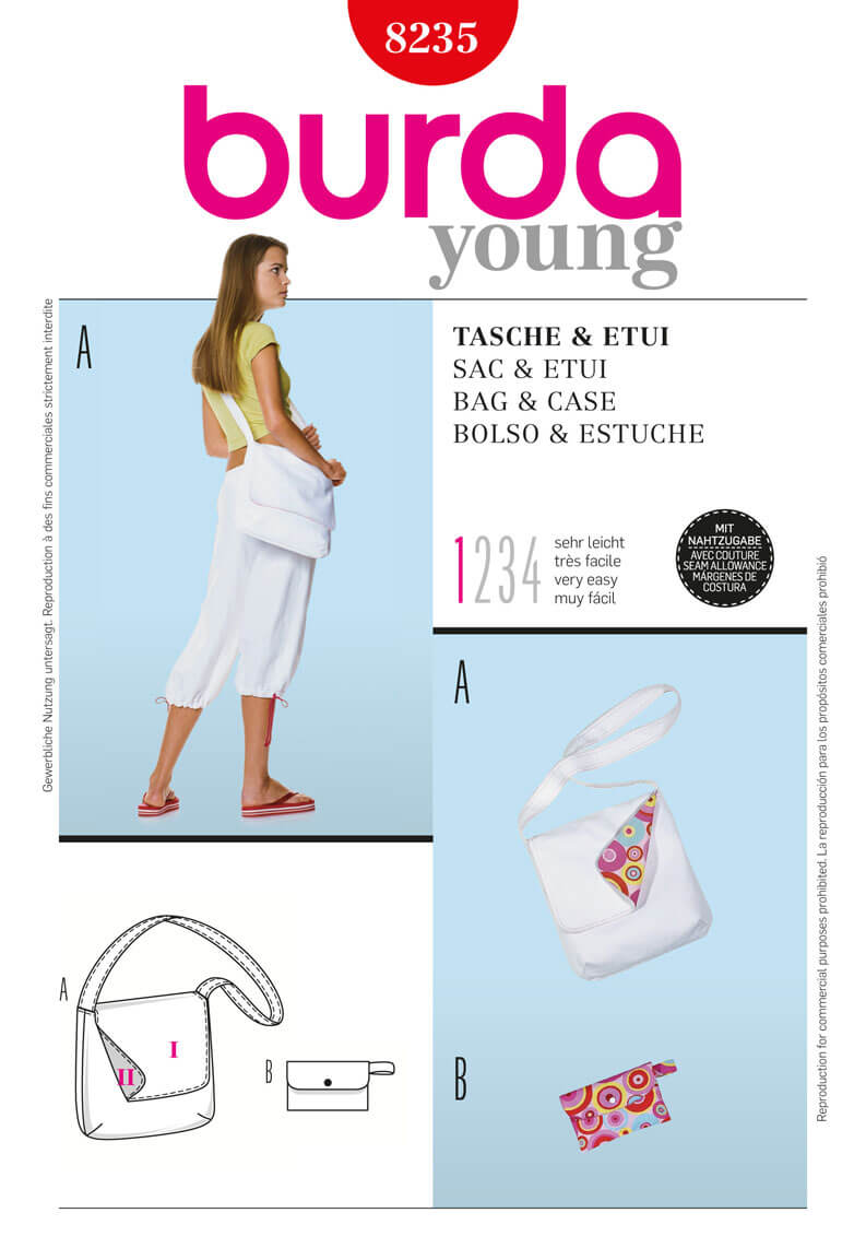 Burda B8235 Bag & Case Sewing Pattern - Sewdirect