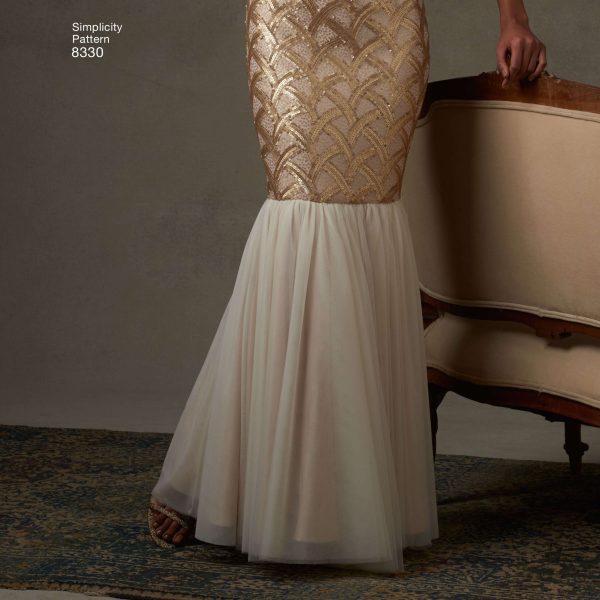 Simplicity Pattern 8330 Misses’ Dress with Skirt and Back Variations ...