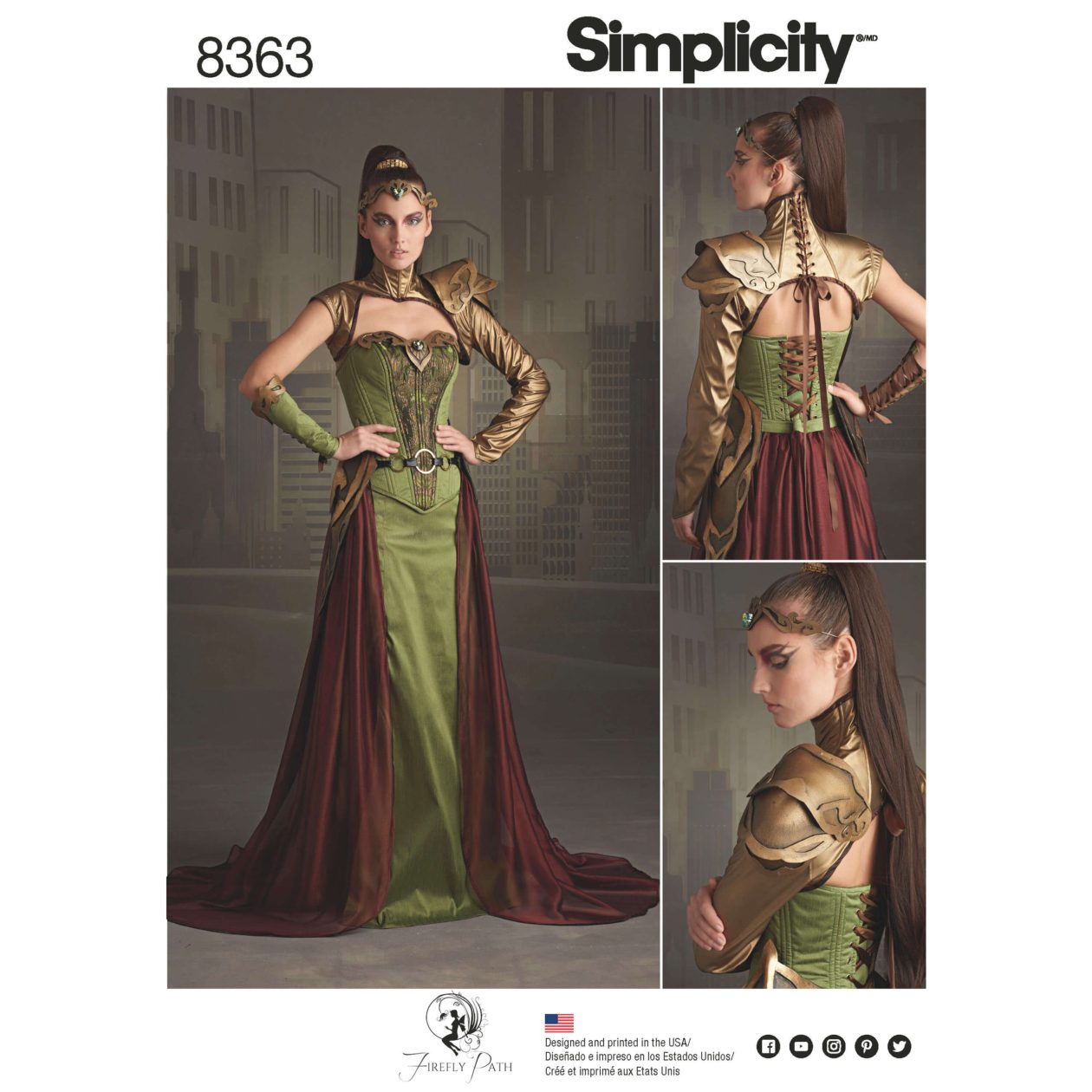Simplicity Pattern 8363 Misses’ Fantasy Ranger Costume - Sewdirect