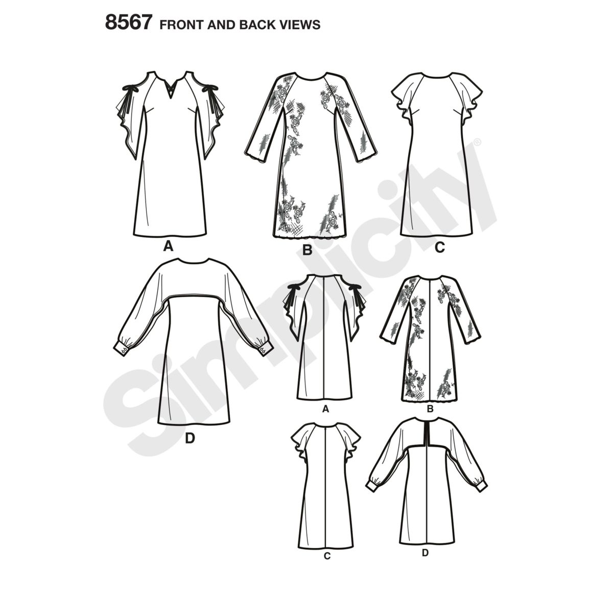 Simplicity Pattern 8567 Girls’ and Girls’ Plus Dress - Sewdirect