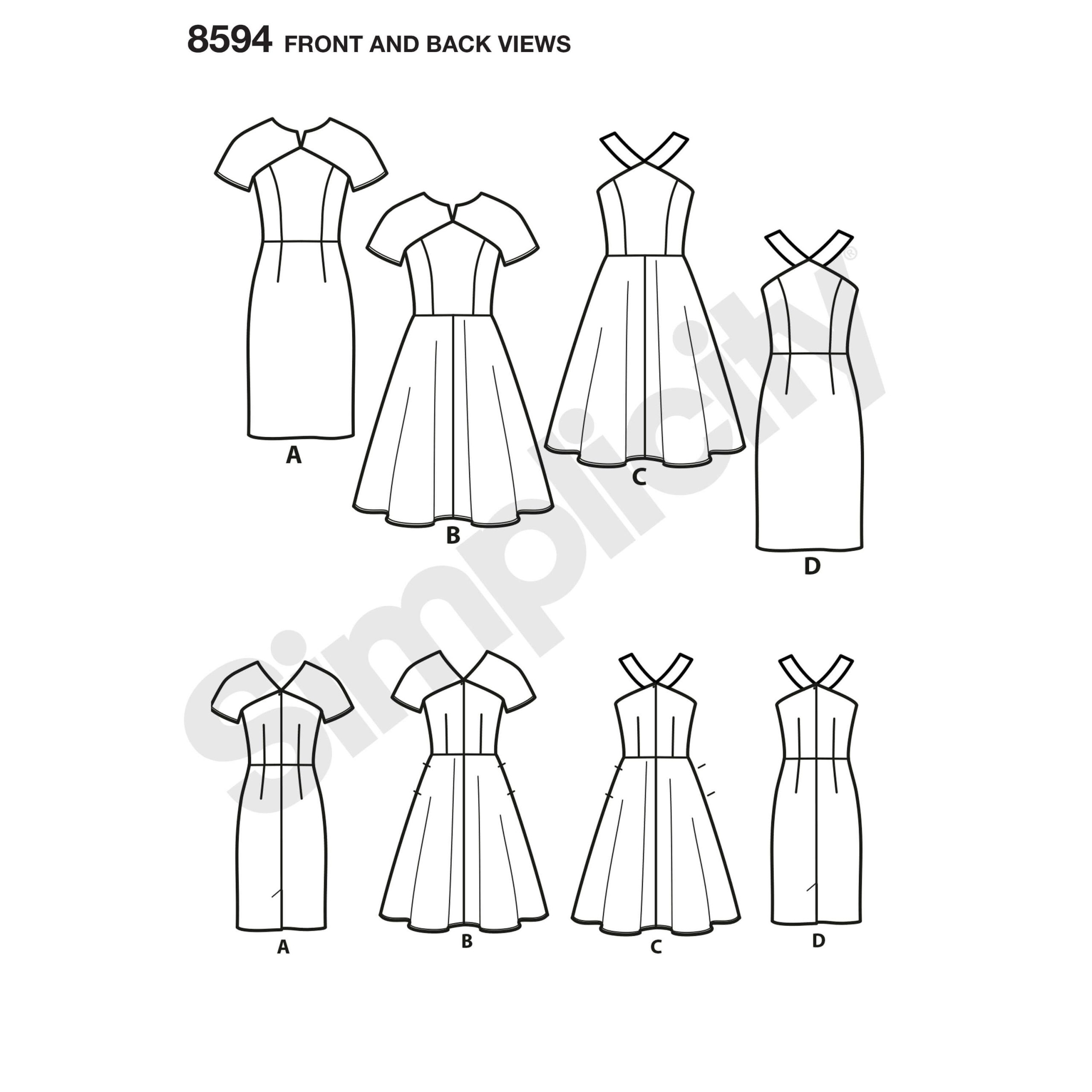 Simplicity Sewing Pattern 8594 Miss and Petite Dresses - Sewdirect
