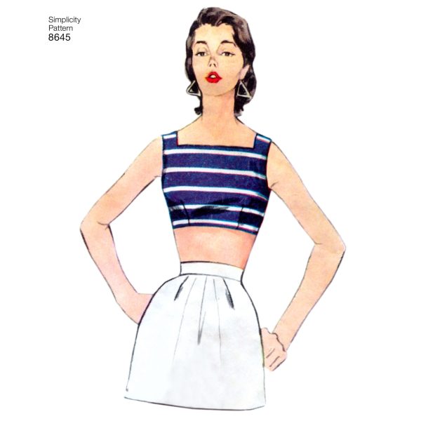 Simplicity Sewing Pattern 8645 Misses’ Vintage Tops - Sewdirect