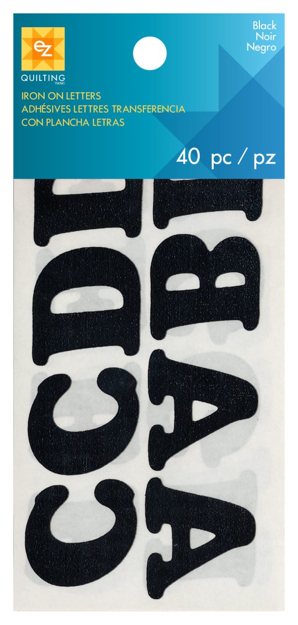 INSTA-LETTERS BLACK - IRON ON LETTER PACK - Sewdirect