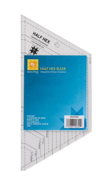 EZ HALF HEX ACRYLIC RULER - Sewdirect