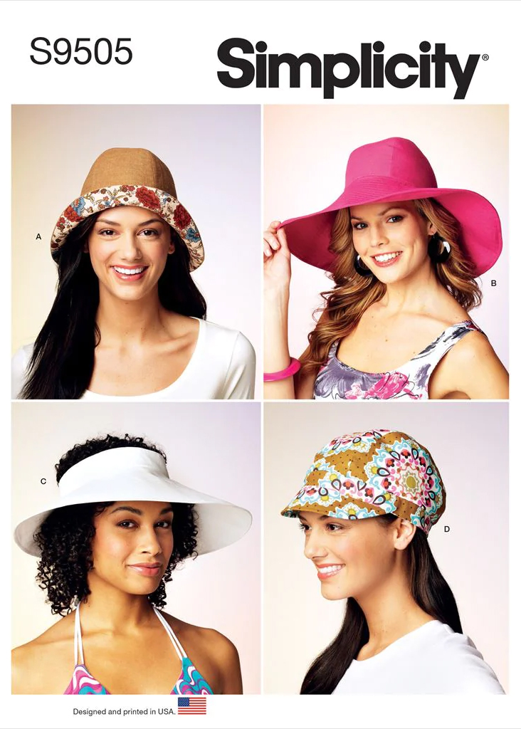 Simplicity Sewing Pattern S9505 Hats in Four Styles - Sewdirect