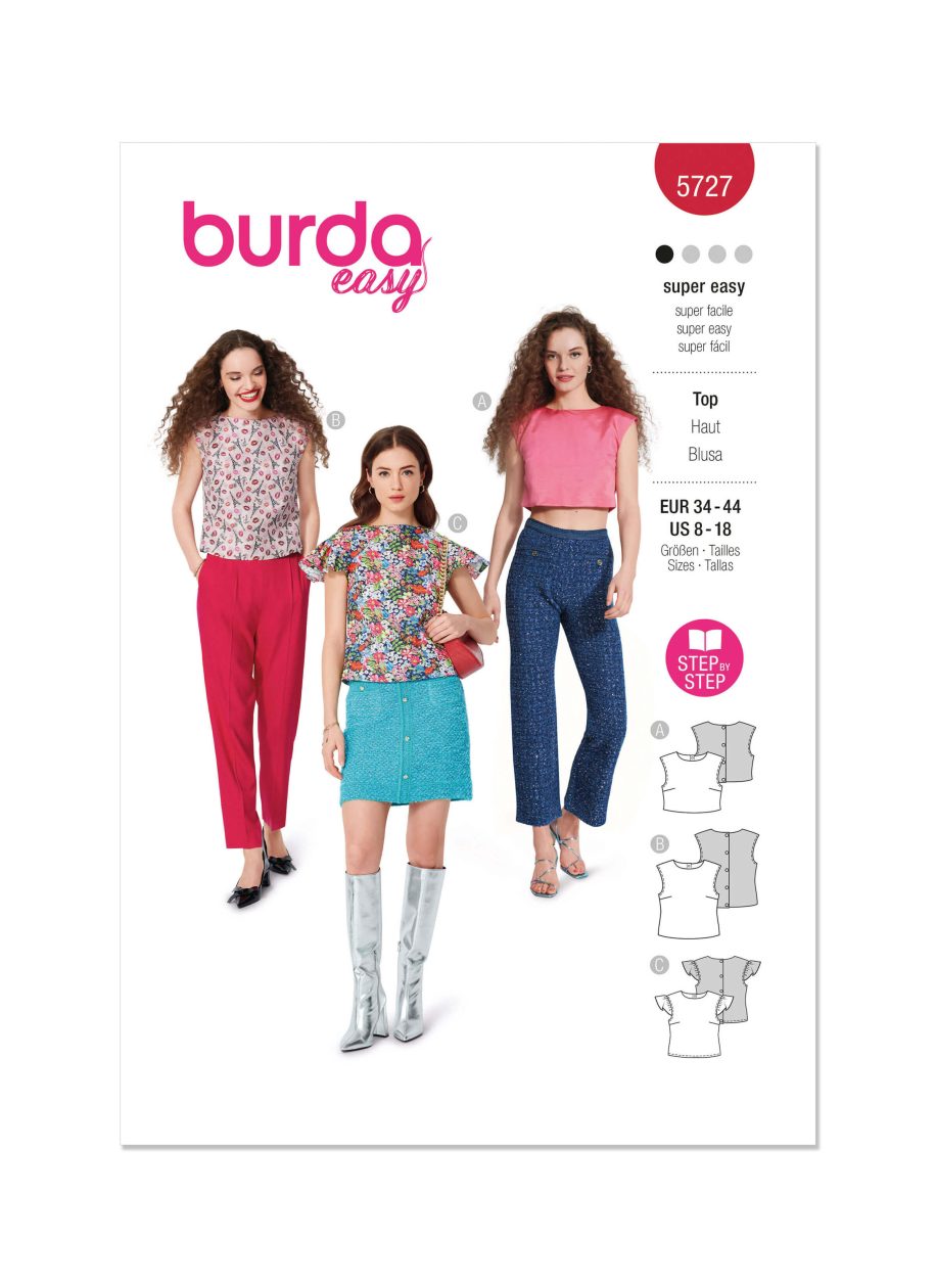 Burda Style Sewing Pattern 5727 Misses’ Top - Sewdirect