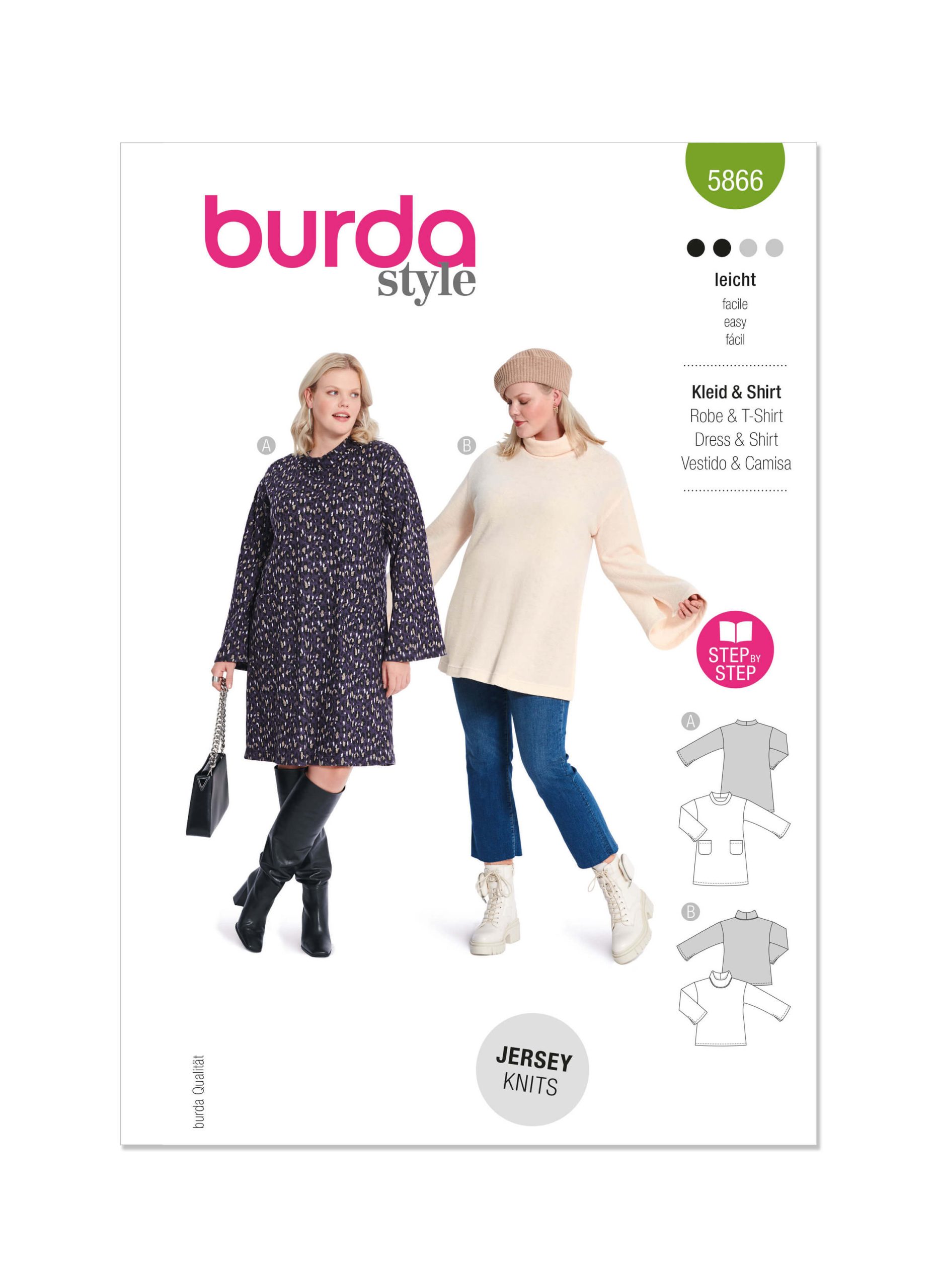 Burda Style Sewing Pattern B5866 Misses’ Dress & Top - Sewdirect