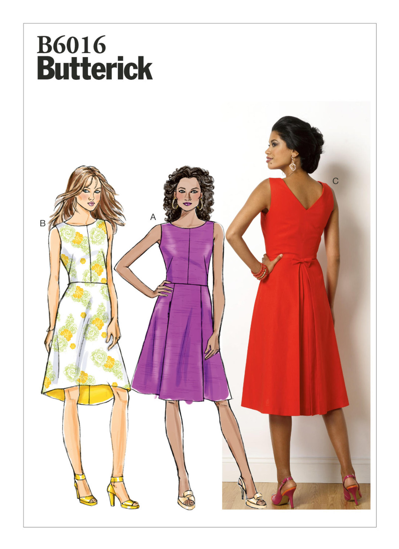 Butterick Sewing Pattern B6016 Misses’ Sleeveless Dresses - Sewdirect