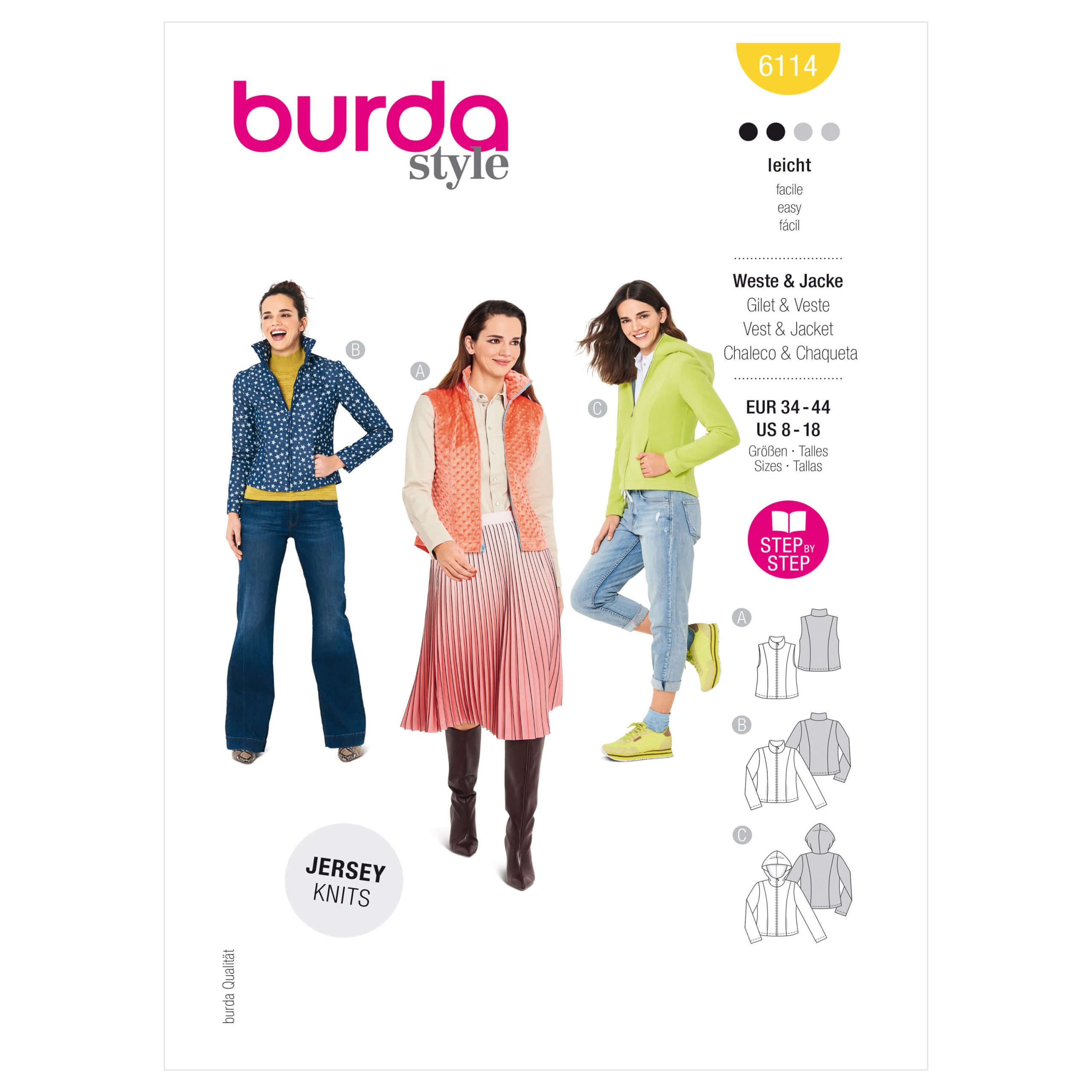 Burda Style Pattern B6114 Misses’ Vest or Jacket - Sewdirect