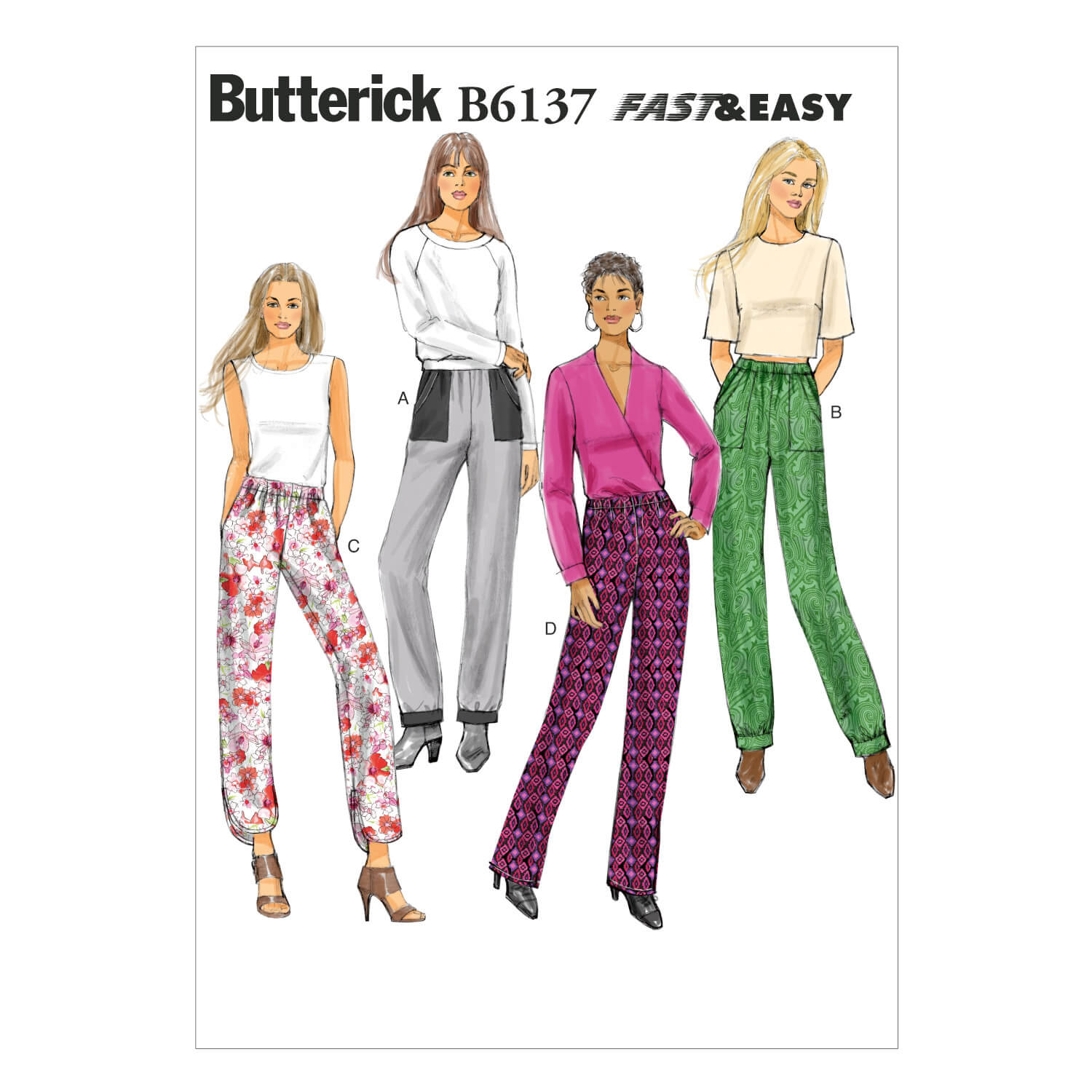 Butterick Sewing Pattern B6137 Misses’ Trousers - Sewdirect