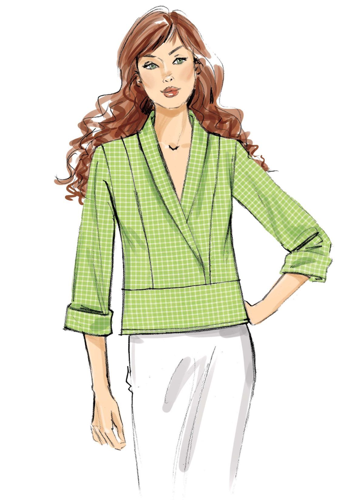 Butterick Sewing Pattern B6417 Misses’ Surplice, Panelled Tops - Sewdirect