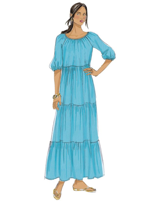 Butterick Sewing Pattern B6451 Misses’ Gathered, Blouson Dresses ...