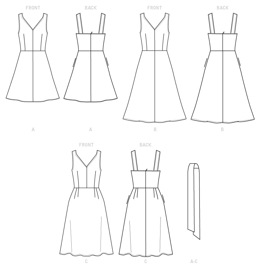 Butterick Sewing Pattern B6673 Misses’ Dress and Sash - Sewdirect