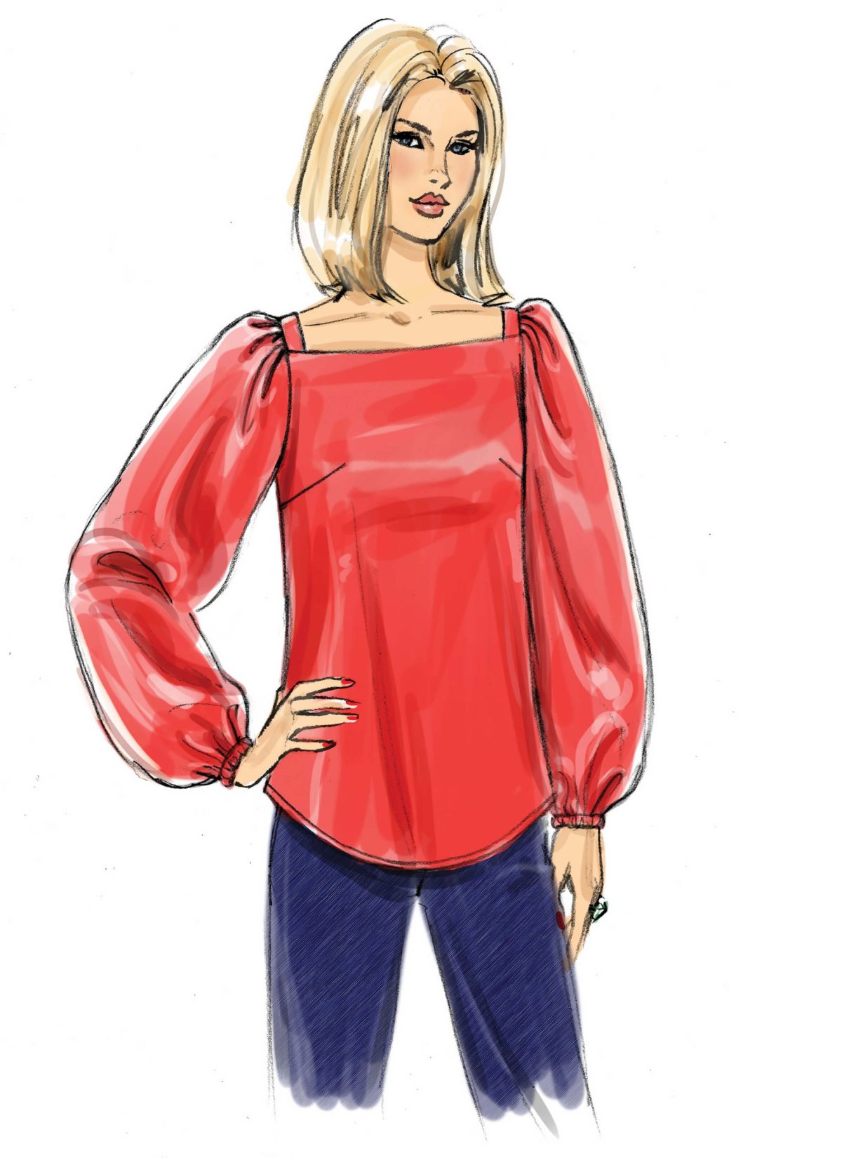 Butterick Sewing Pattern B6711 Misses’ Top - Sewdirect