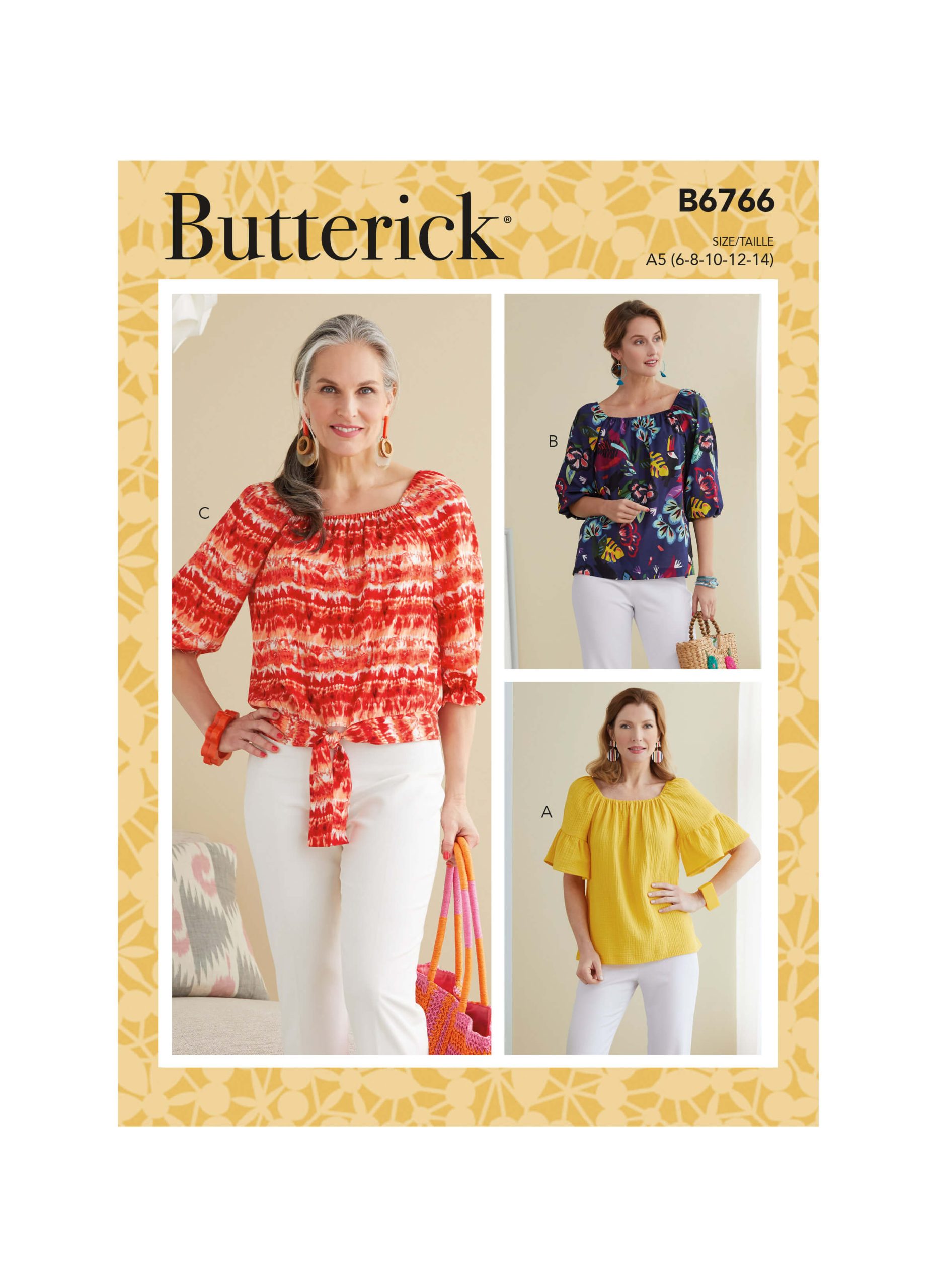 Butterick Sewing Pattern B6766 Misses’ Tops - Sewdirect