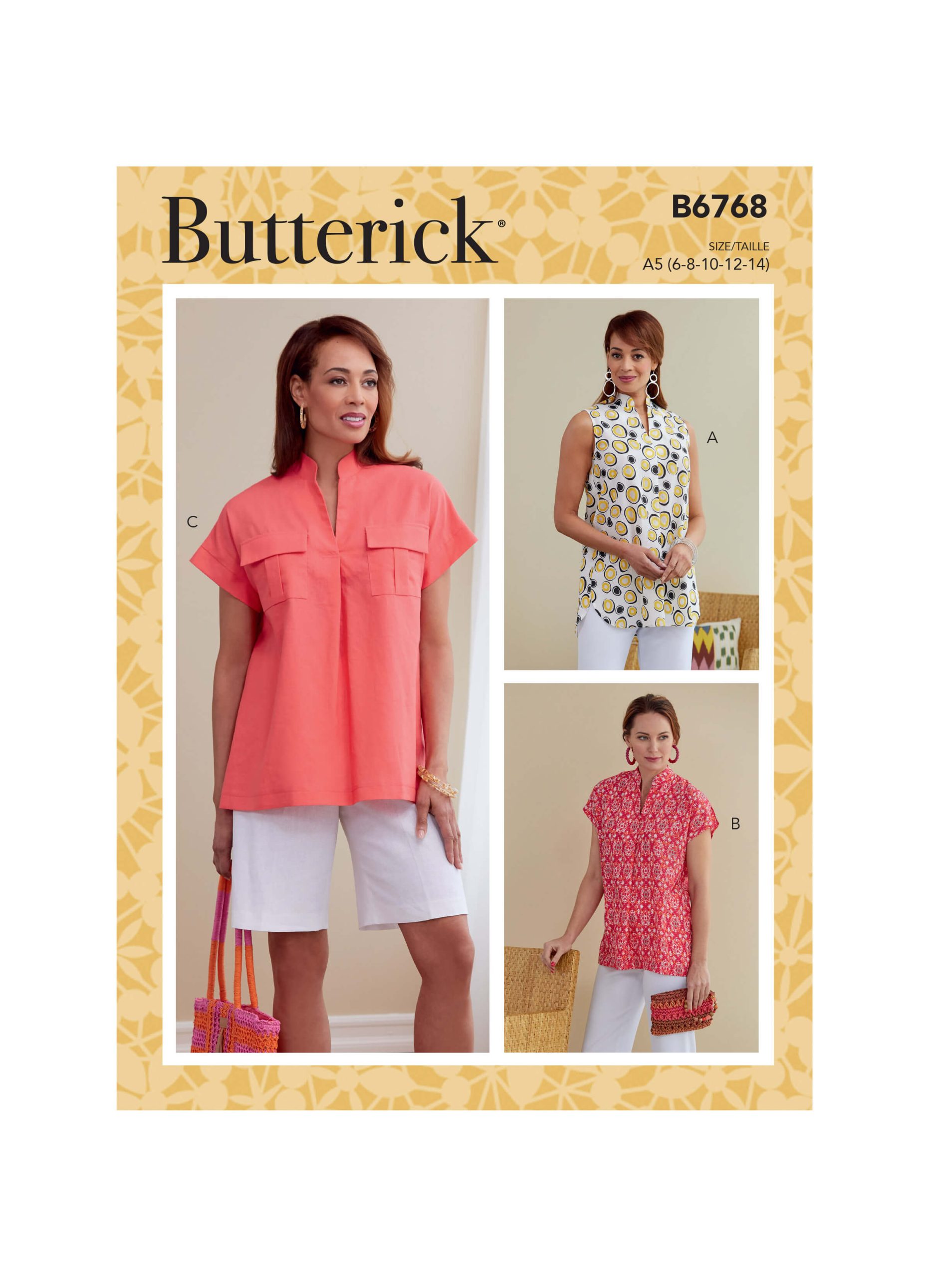 Butterick Sewing Pattern B6768 Misses’ Top - Sewdirect