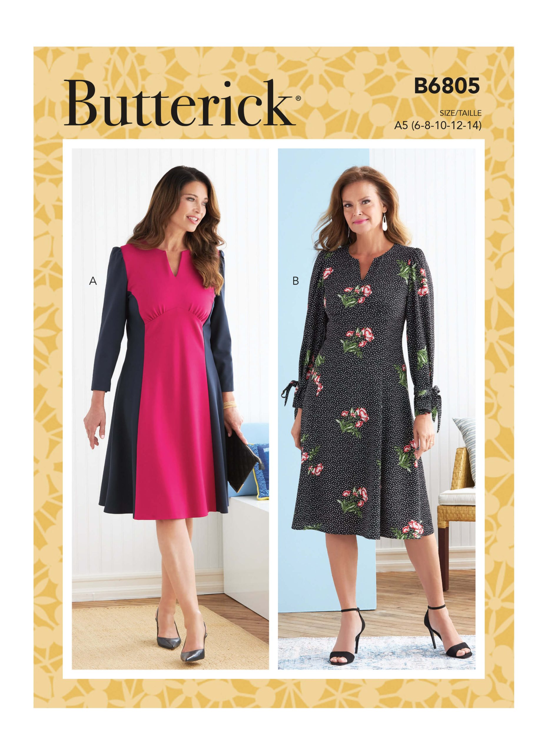 Butterick Sewing Pattern B6805 Misses’ Dress - Sewdirect