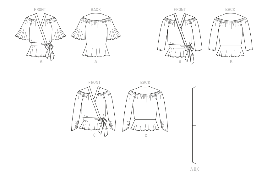 Butterick Sewing Pattern B6828 Misses’ Tops - Sewdirect