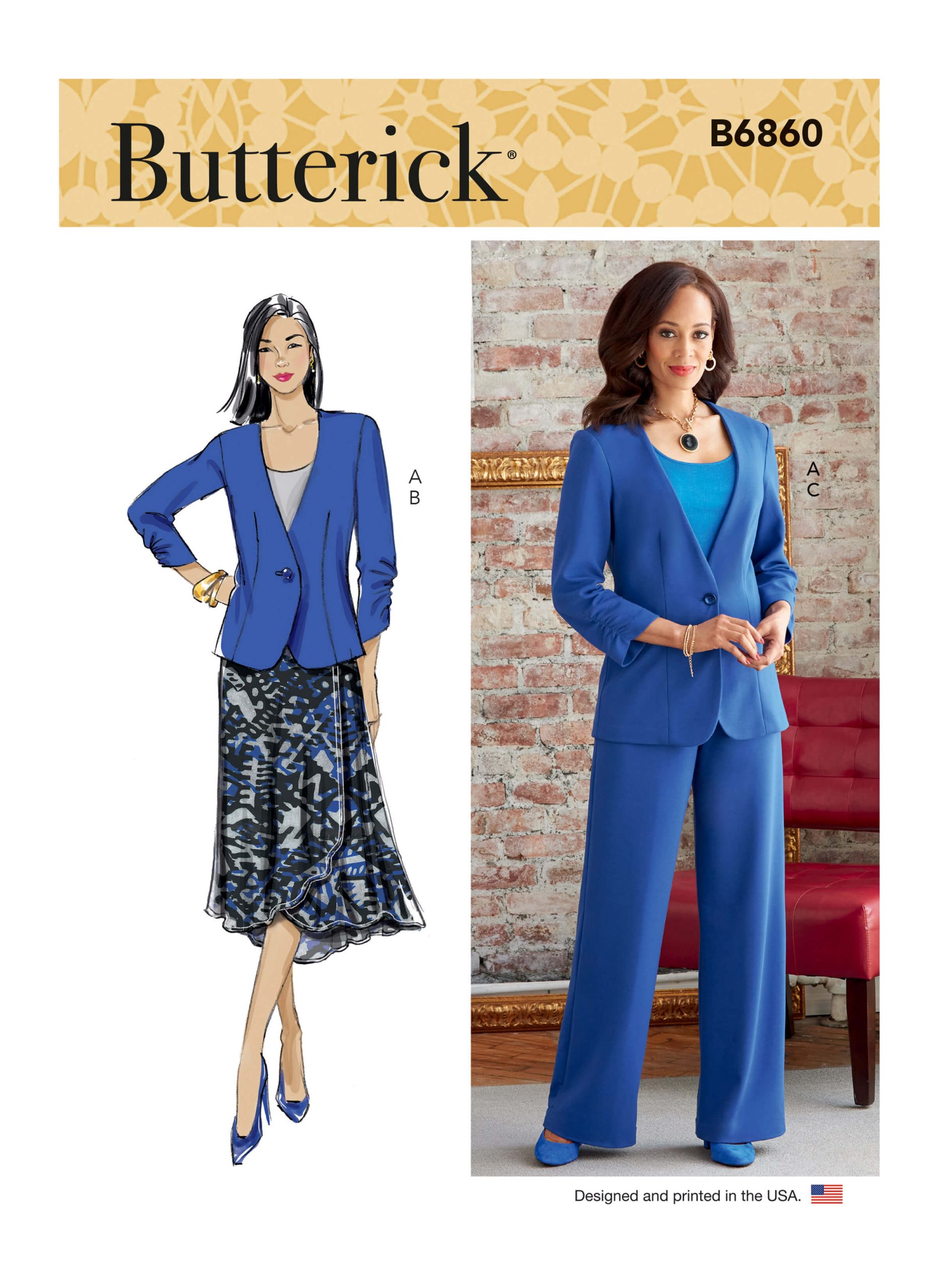 Butterick Sewing Pattern B6860 Misses’ and Women’s Jacket, Skirt and ...