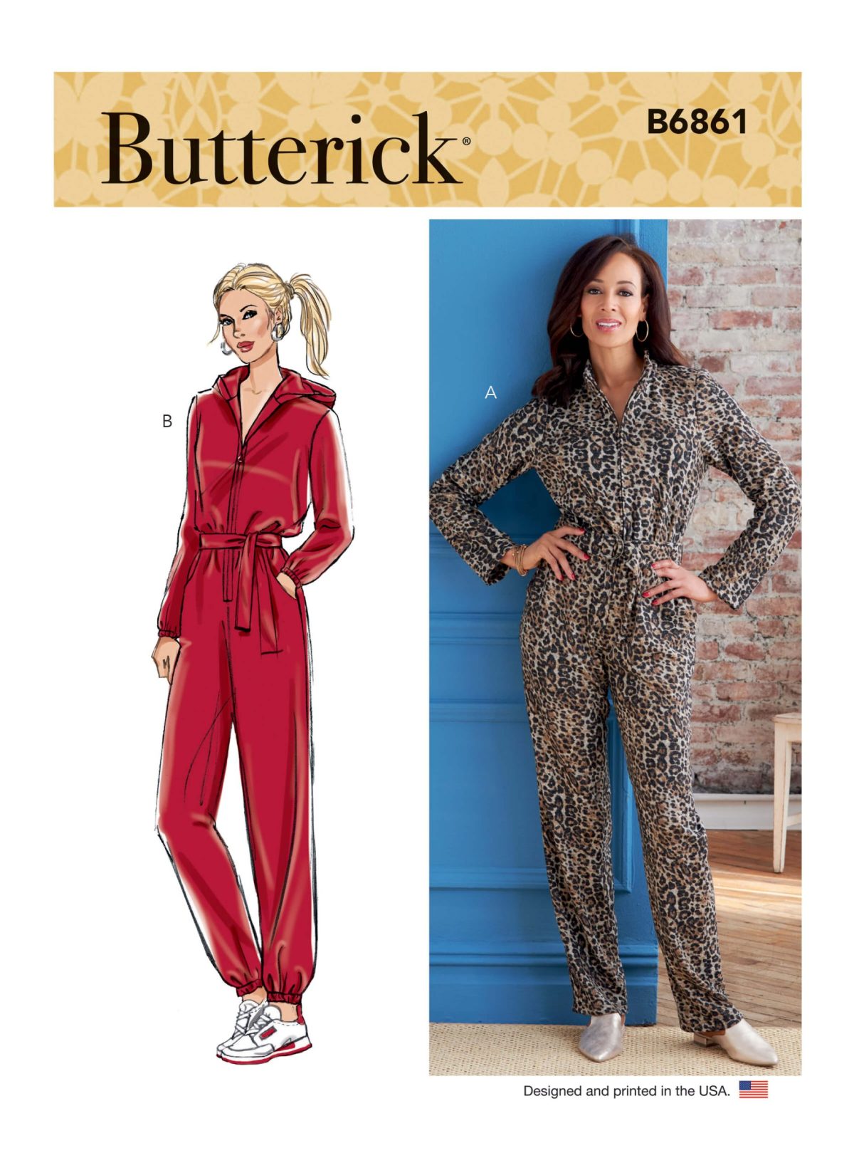 Butterick Sewing Pattern B6861 Misses’ Jumpsuit, Sash and Belt - Sewdirect