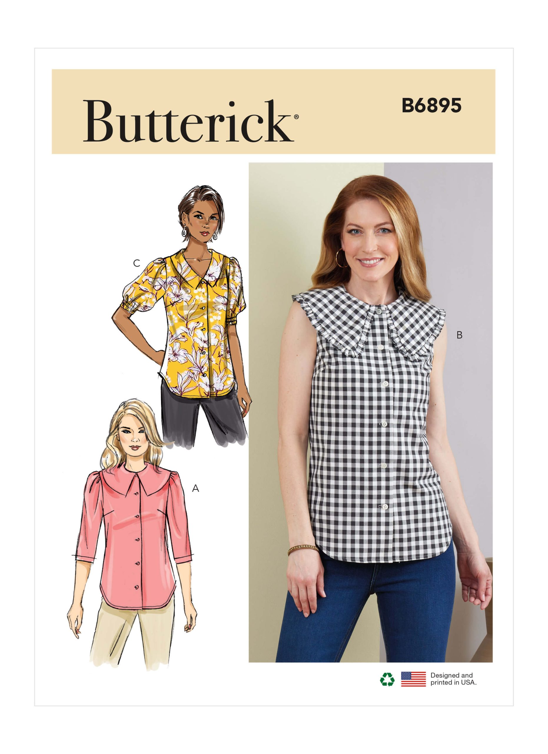 Butterick Sewing Pattern B6895 Misses’ Top - Sewdirect