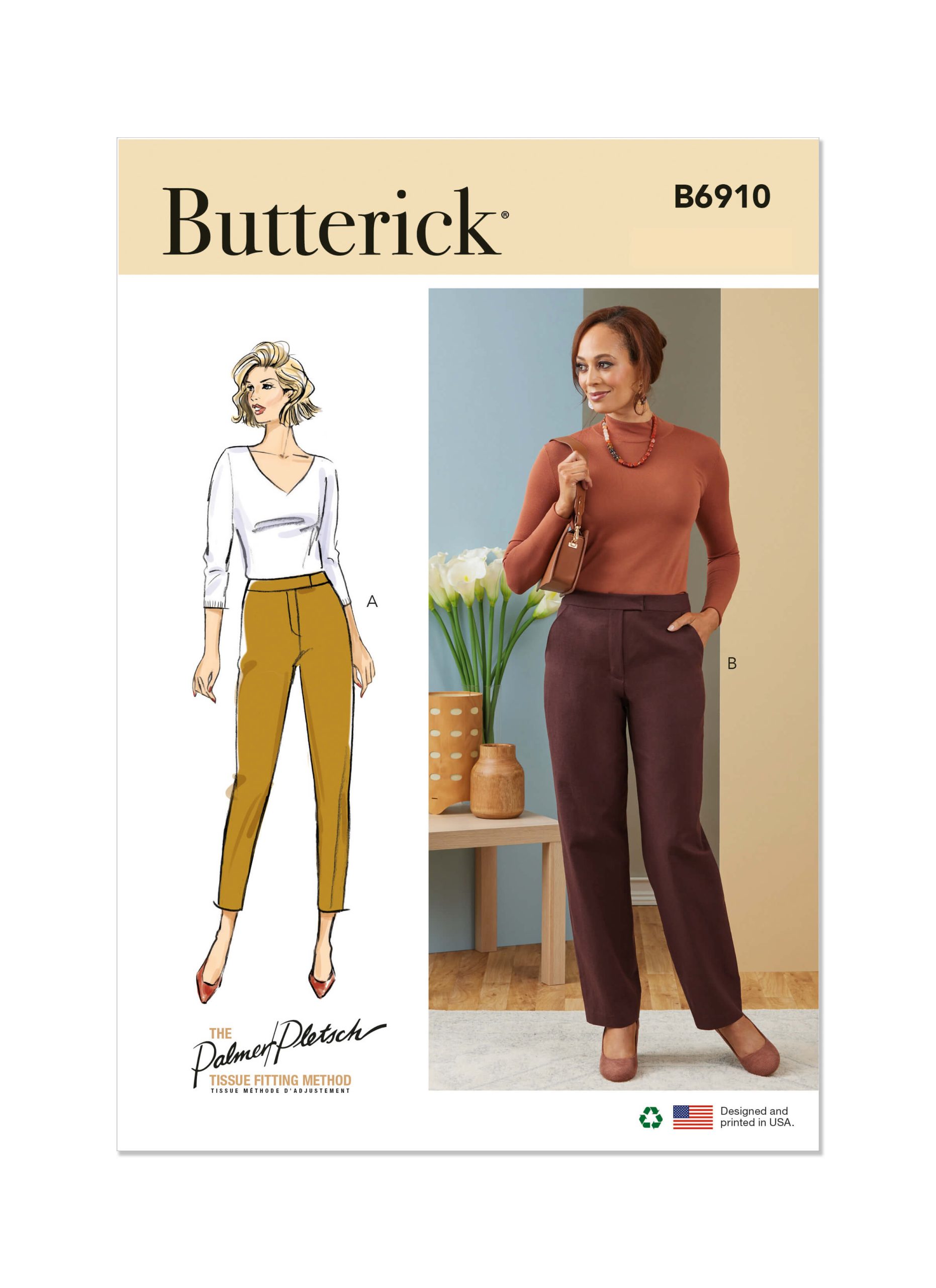 Butterick Sewing Pattern B6910 Misses’ Contour Band Pants by Palmer ...