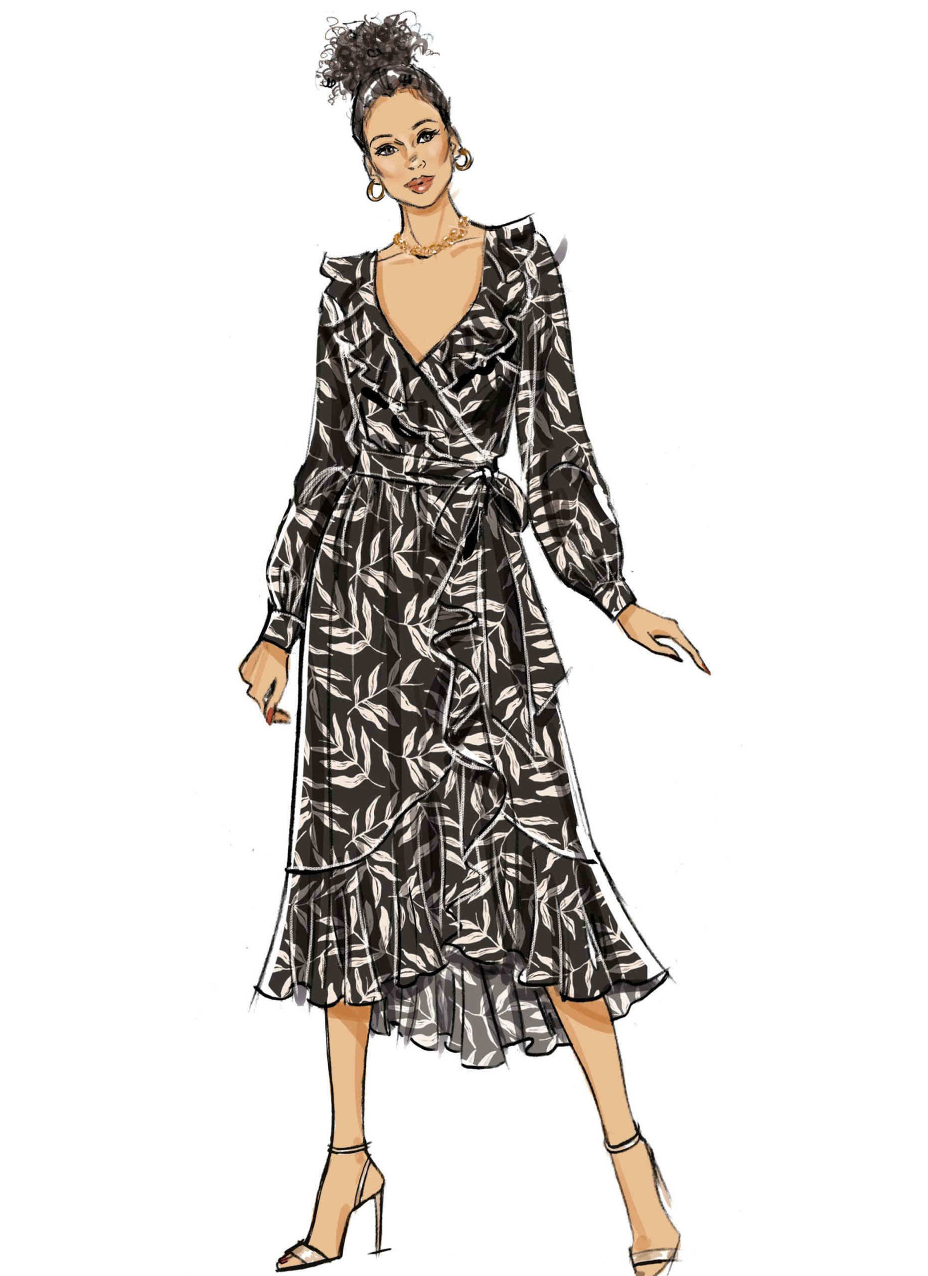 Butterick Sewing Pattern B6926 Misses’ Wrap Dress and Sash - Sewdirect