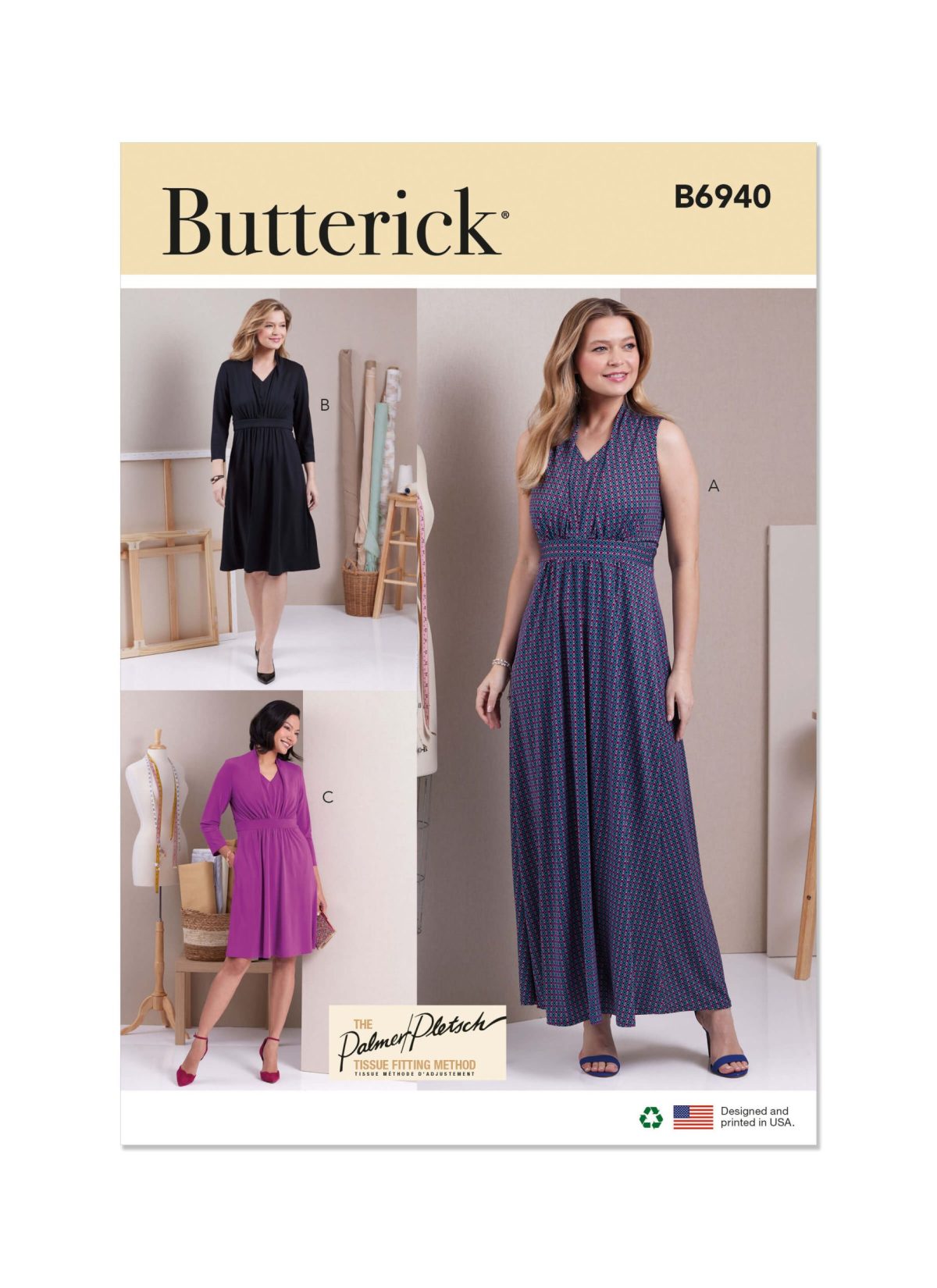 Butterick Sewing Pattern B6940 Misses’ Knit Dresses by Palmer/Pletsch ...