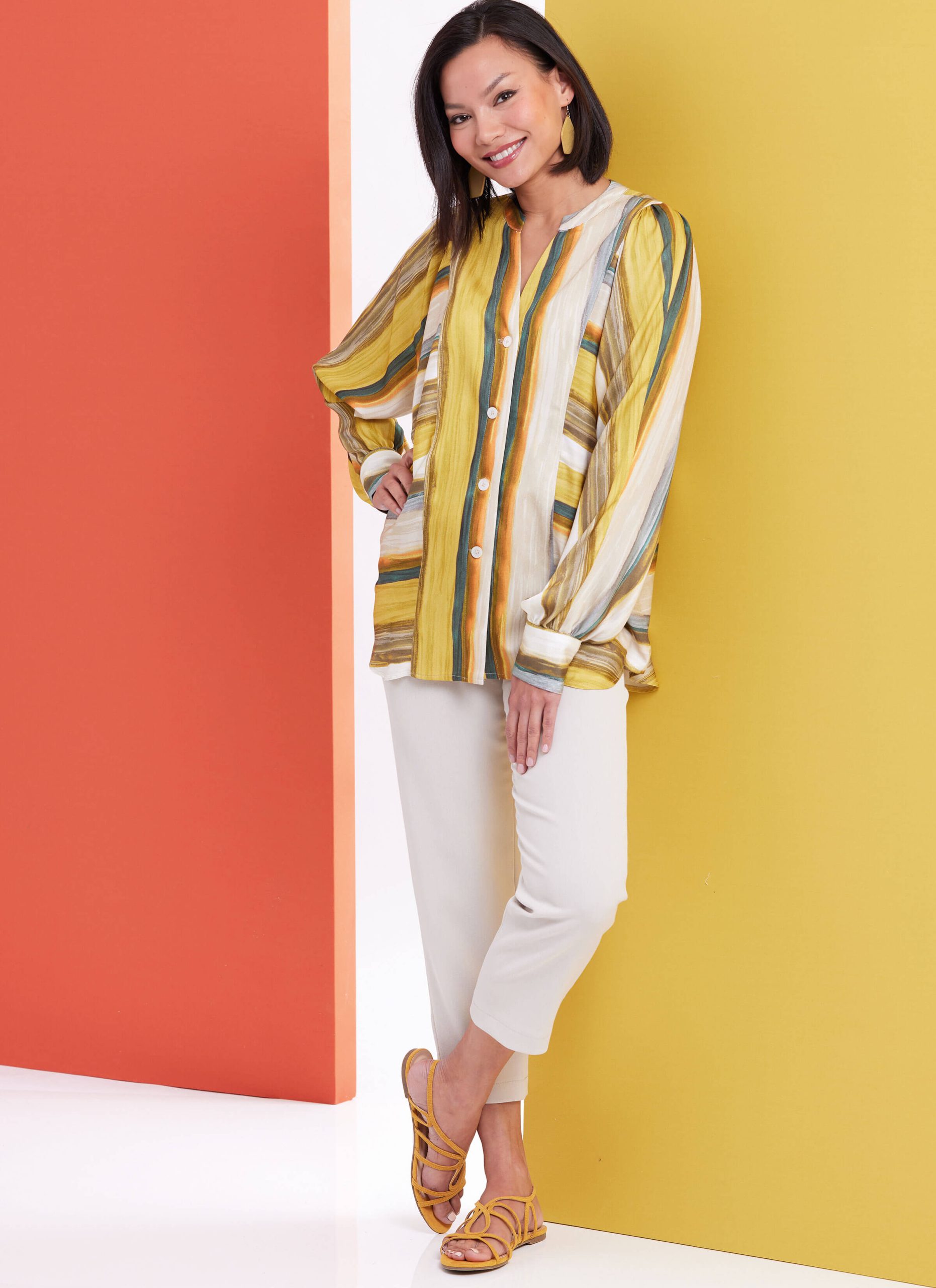 Butterick Sewing Pattern B6943 Misses’ Top with Short or Long Sleeves ...
