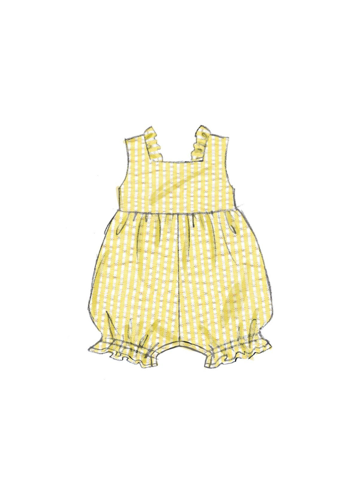 Butterick Sewing Pattern B6950 Babies’ Rompers, Dress, Bloomers and ...
