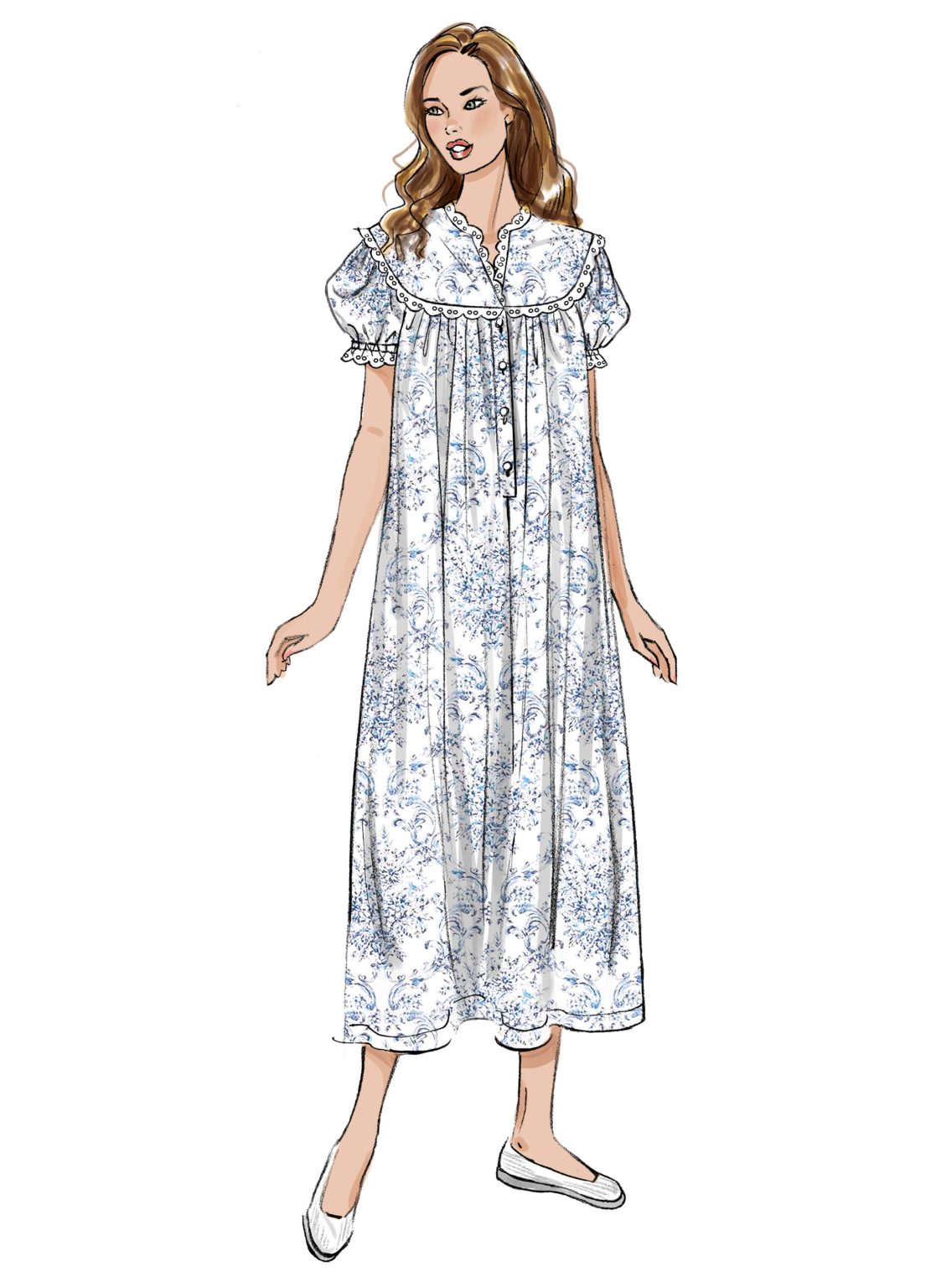 Butterick Sewing Pattern B7015 Misses’ Nightgown with Sleeve and Length ...