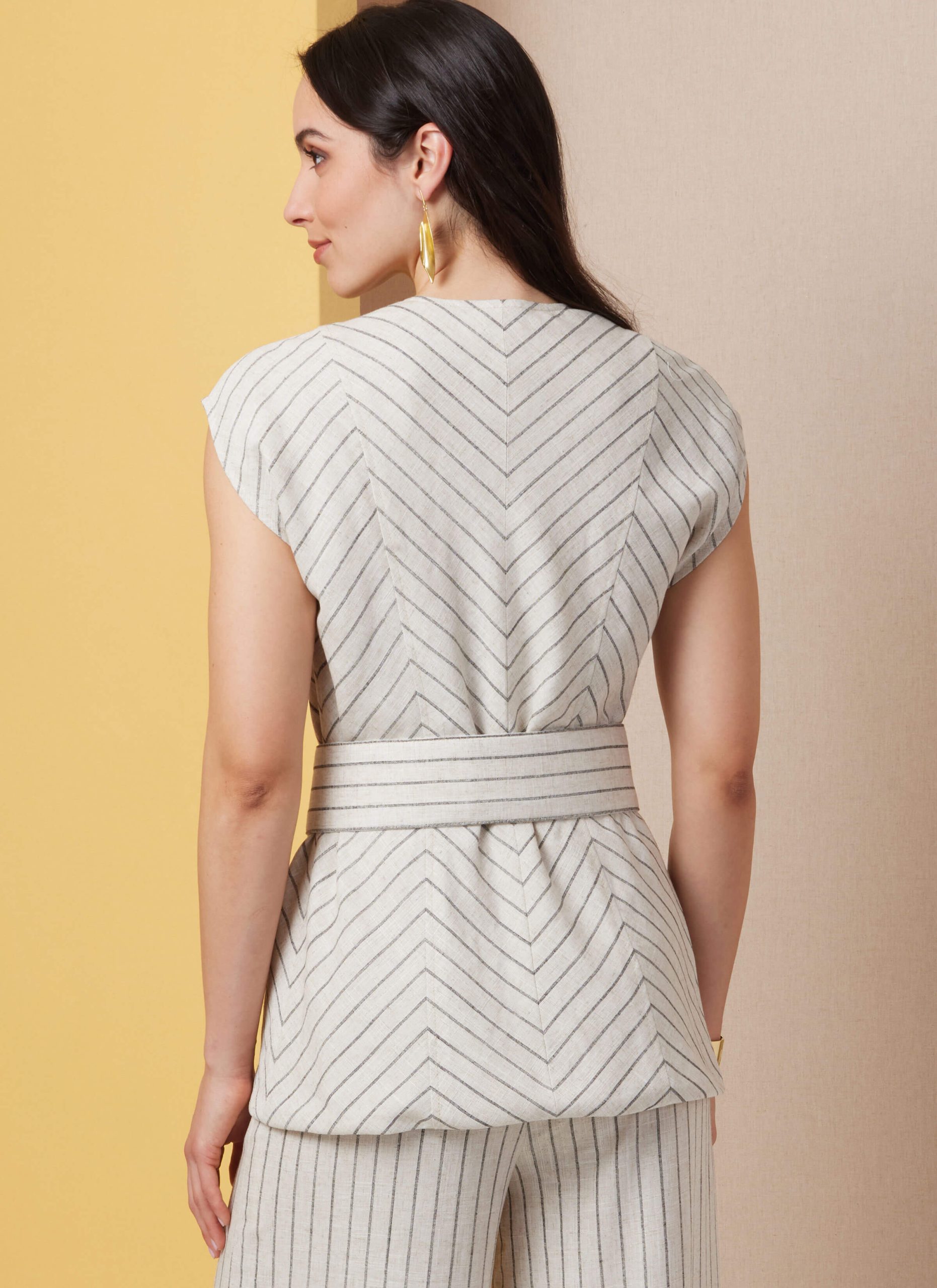 Butterick Sewing Pattern B7028 Misses’ Waistcoat Top with Belt and Trousers - Sewdirect