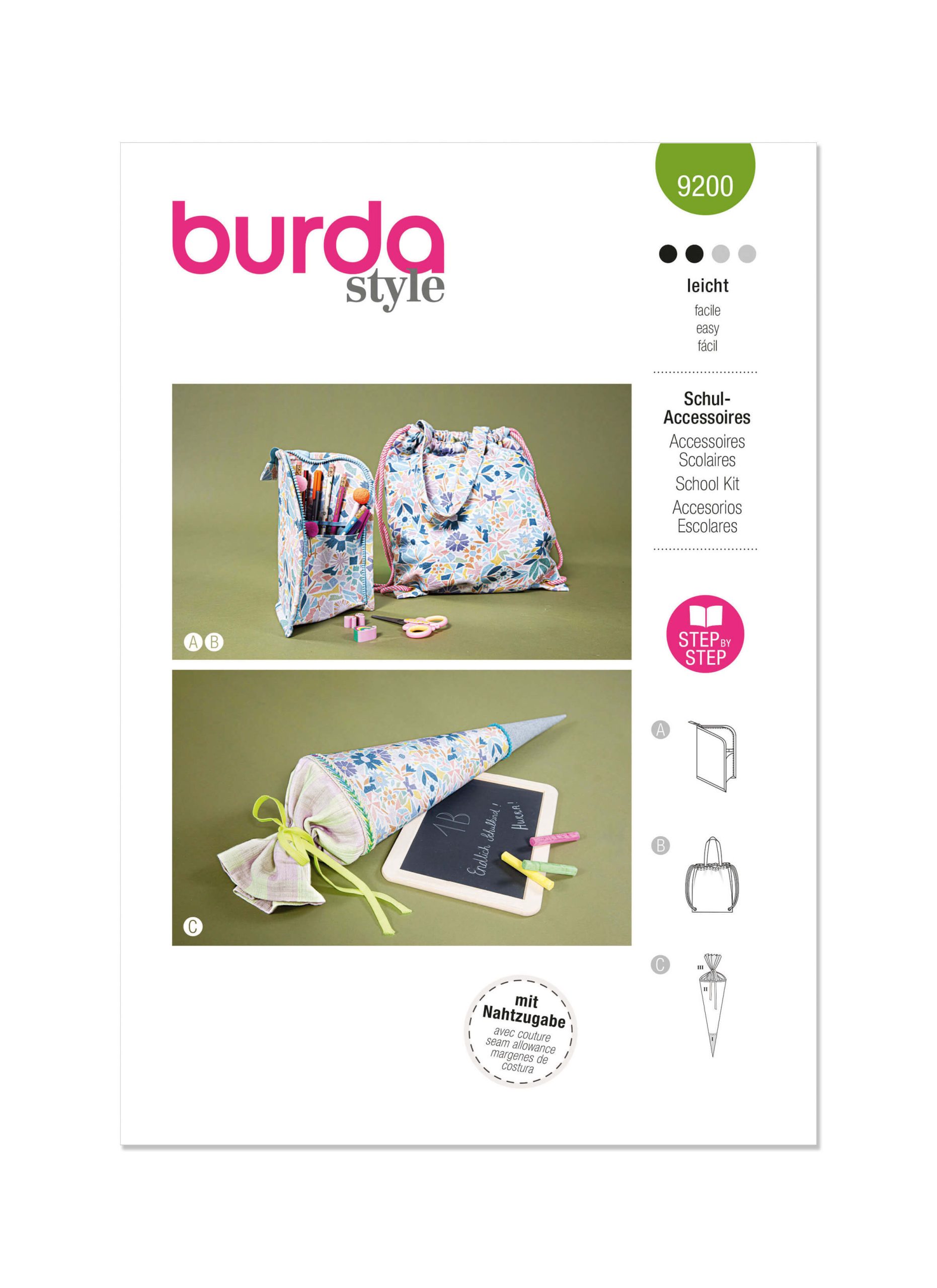 Burda Style Sewing Pattern 9200 Accessories - Sewdirect